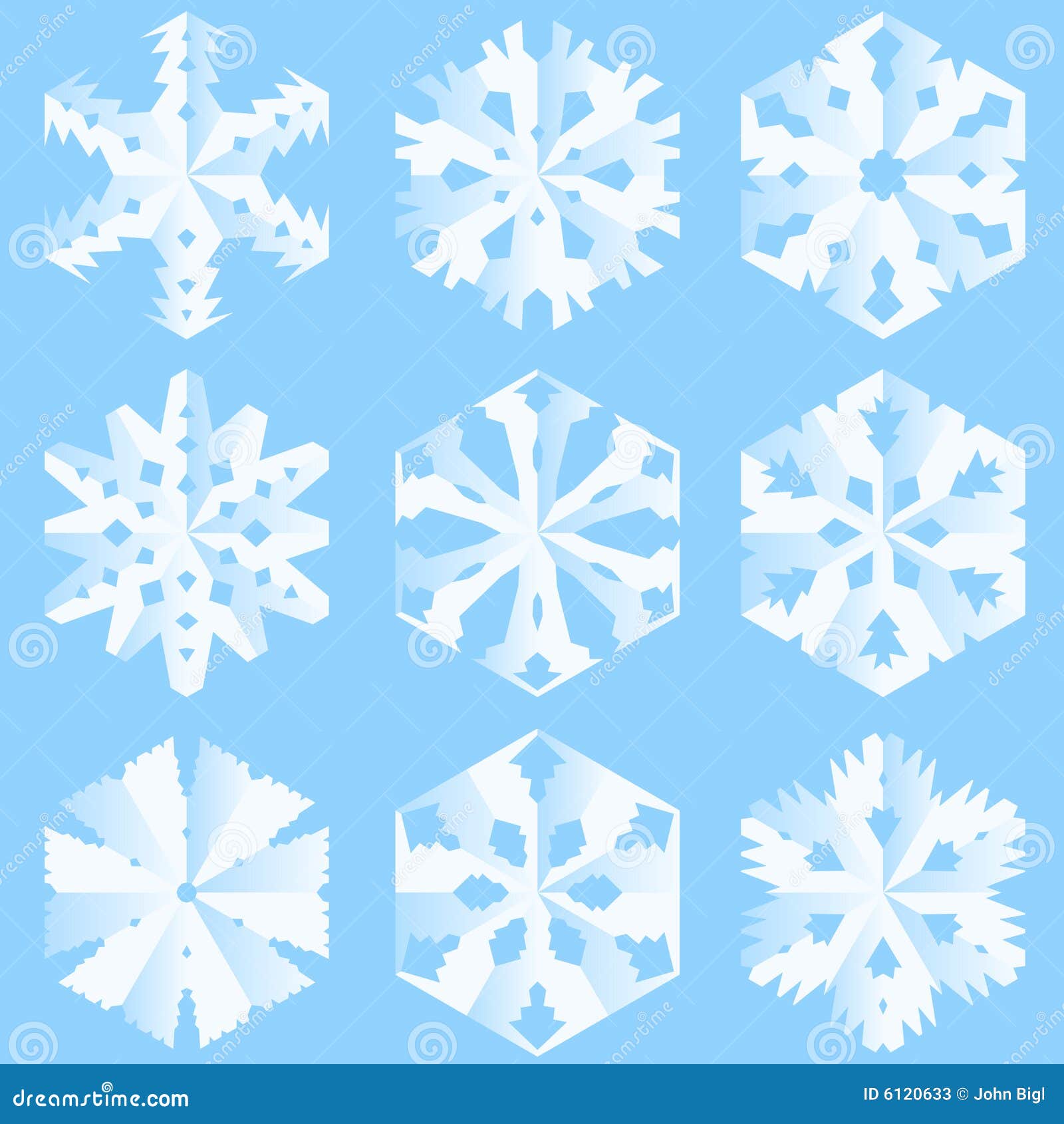 Paper snowflakes stock vector. Illustration of fold, febraury - 6120633