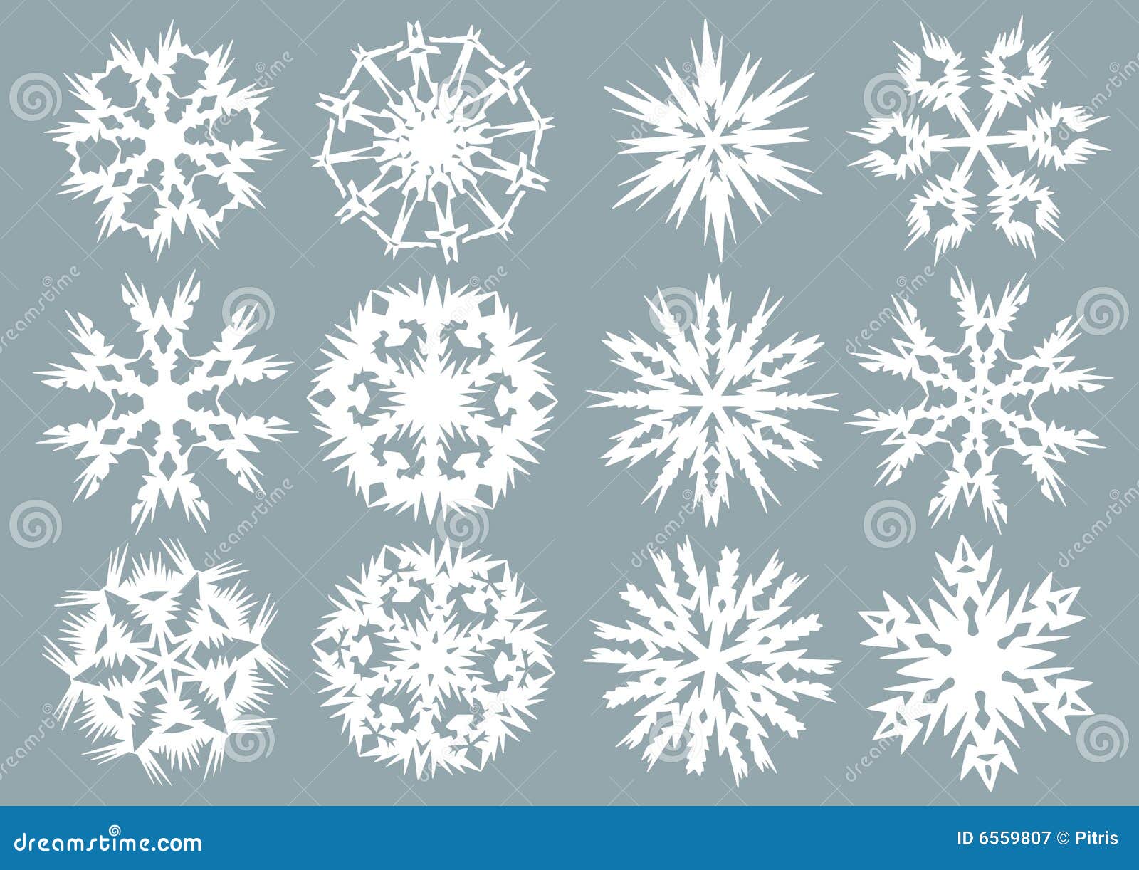 Paper Snowflakes stock vector. Illustration of shape, cold - 6559807