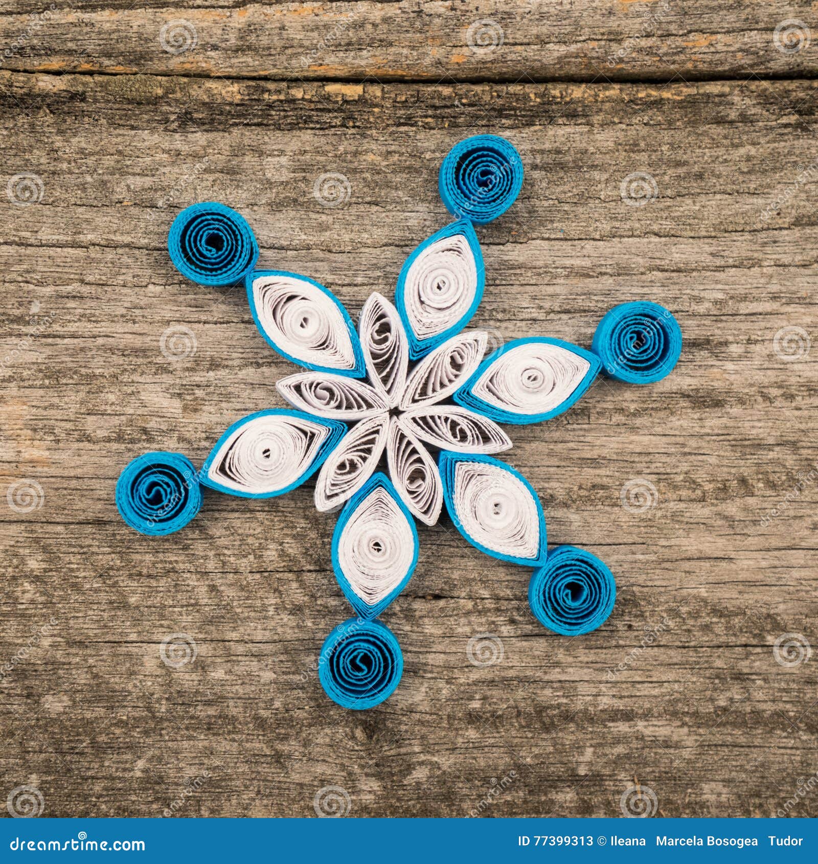 Paper Snowflakes Made with Quilling Technique Stock Image - Image of ...