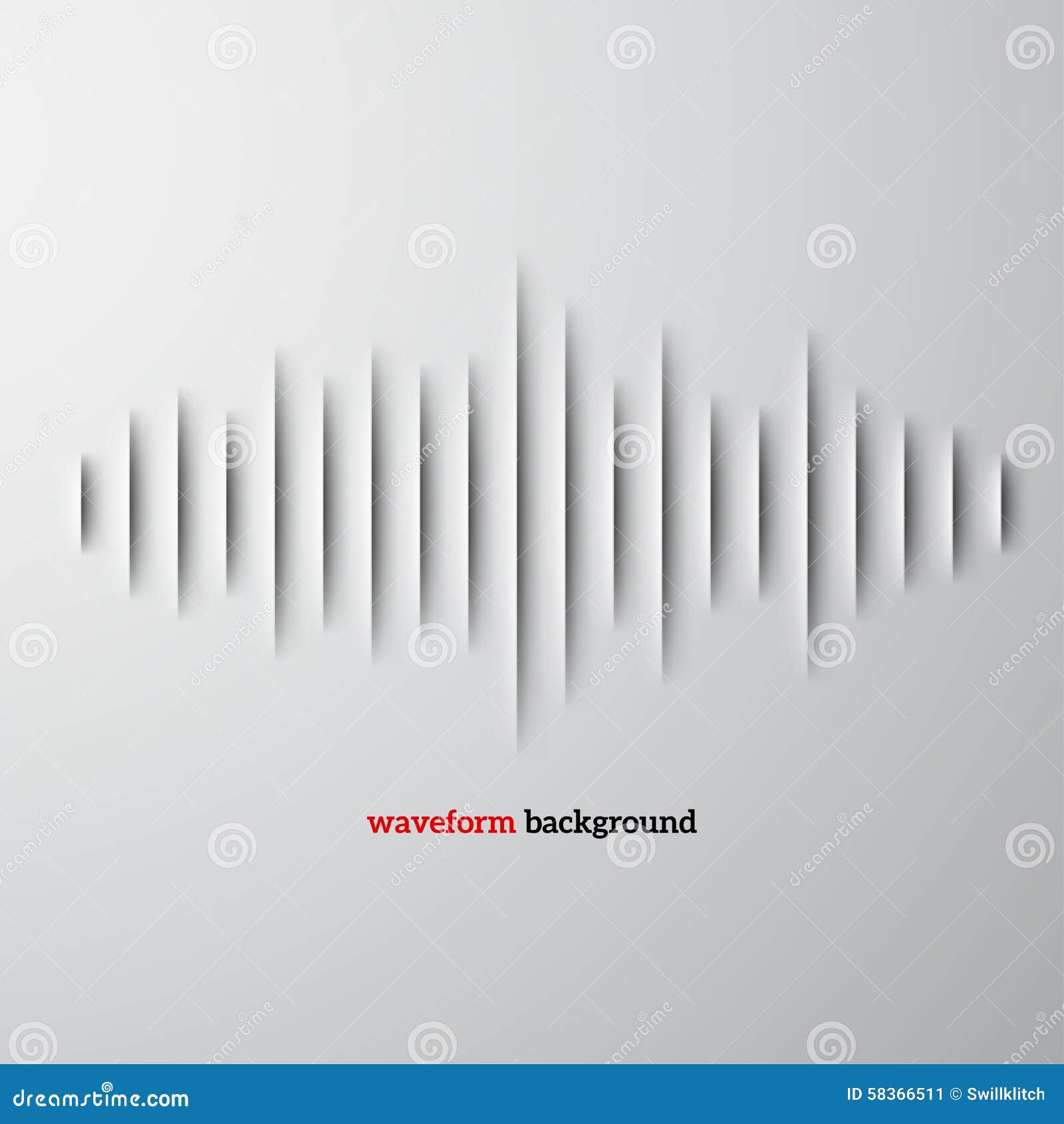 Paper Sound Waveform with Shadow Stock Vector - Illustration of ...