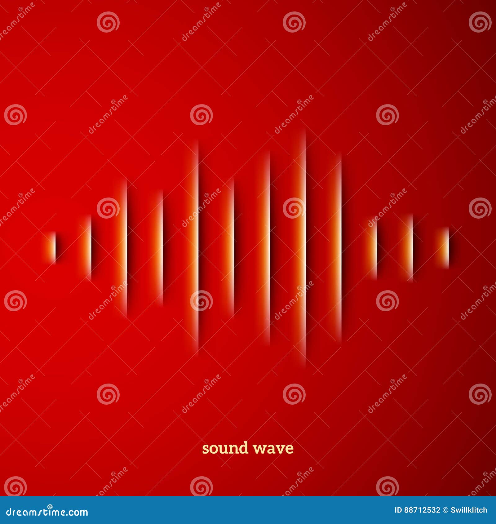 Paper Sound Waveform with Shadow Stock Vector - Illustration of shadow ...