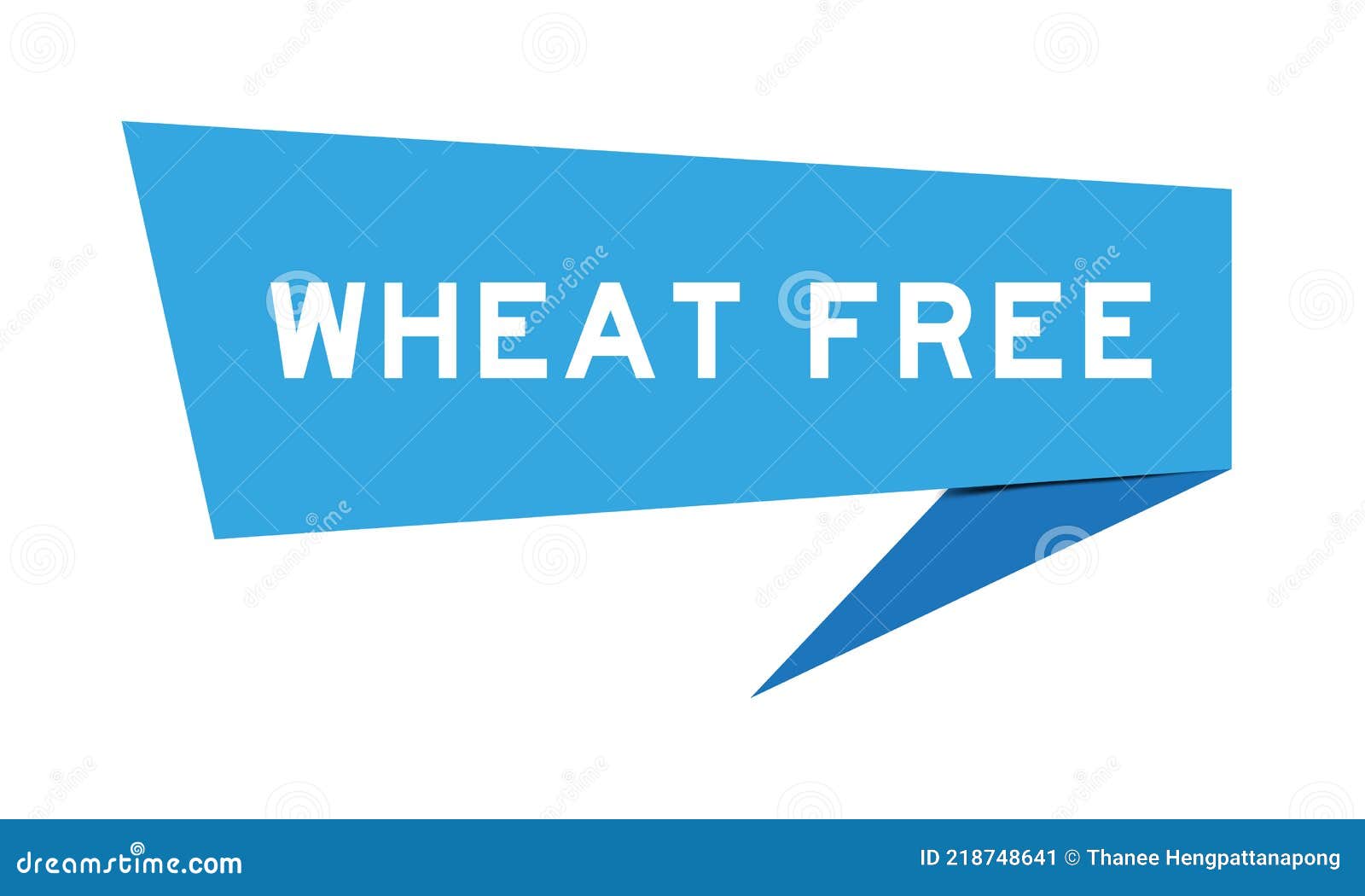Paper Banner with Word Wheat Free in Color on White Background Vector ...