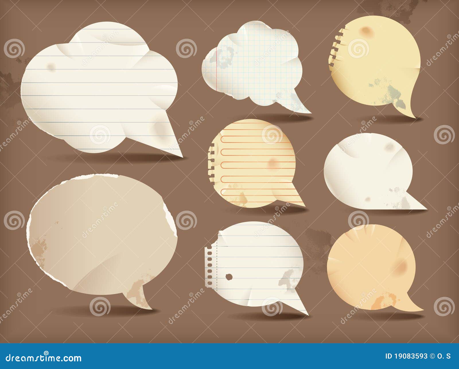 Paper speech bubble stock vector. Illustration of talk - 19083593