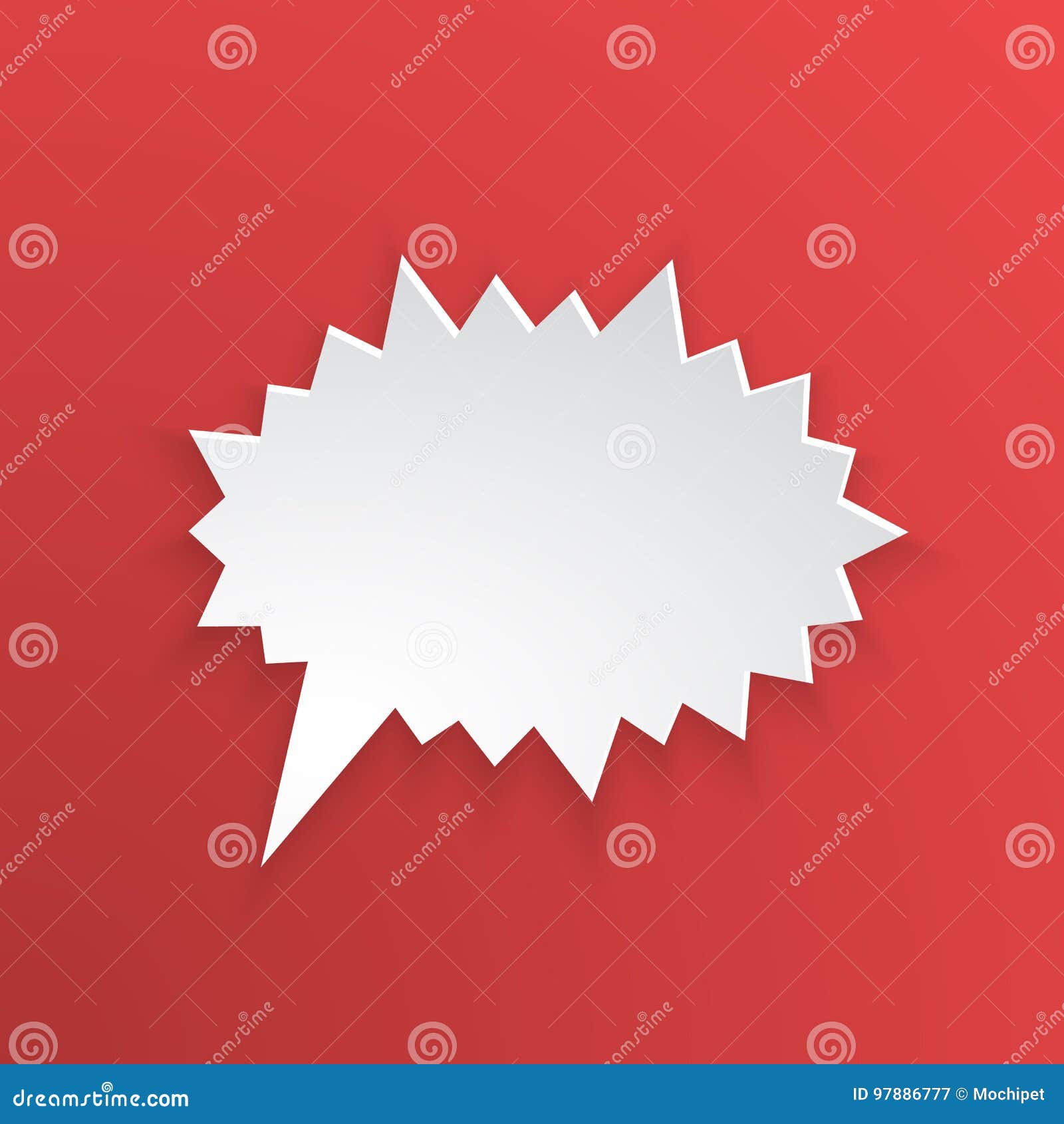 Paper Speech Bubble For Scream At Prickly Shape Cartoon Vector ...