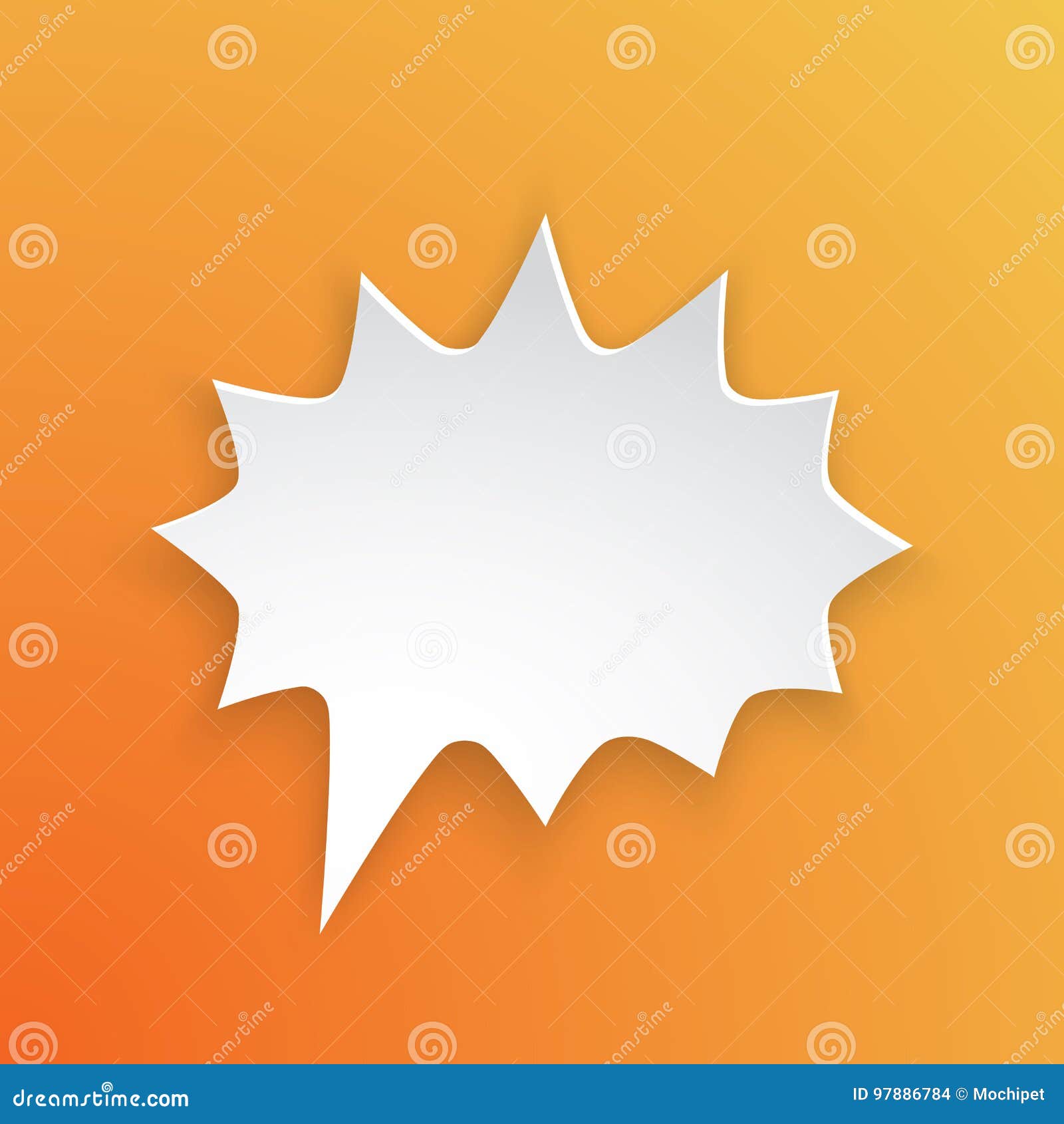 Paper Speech Bubble for Scream at Rounded Barbed Shape Stock Vector ...