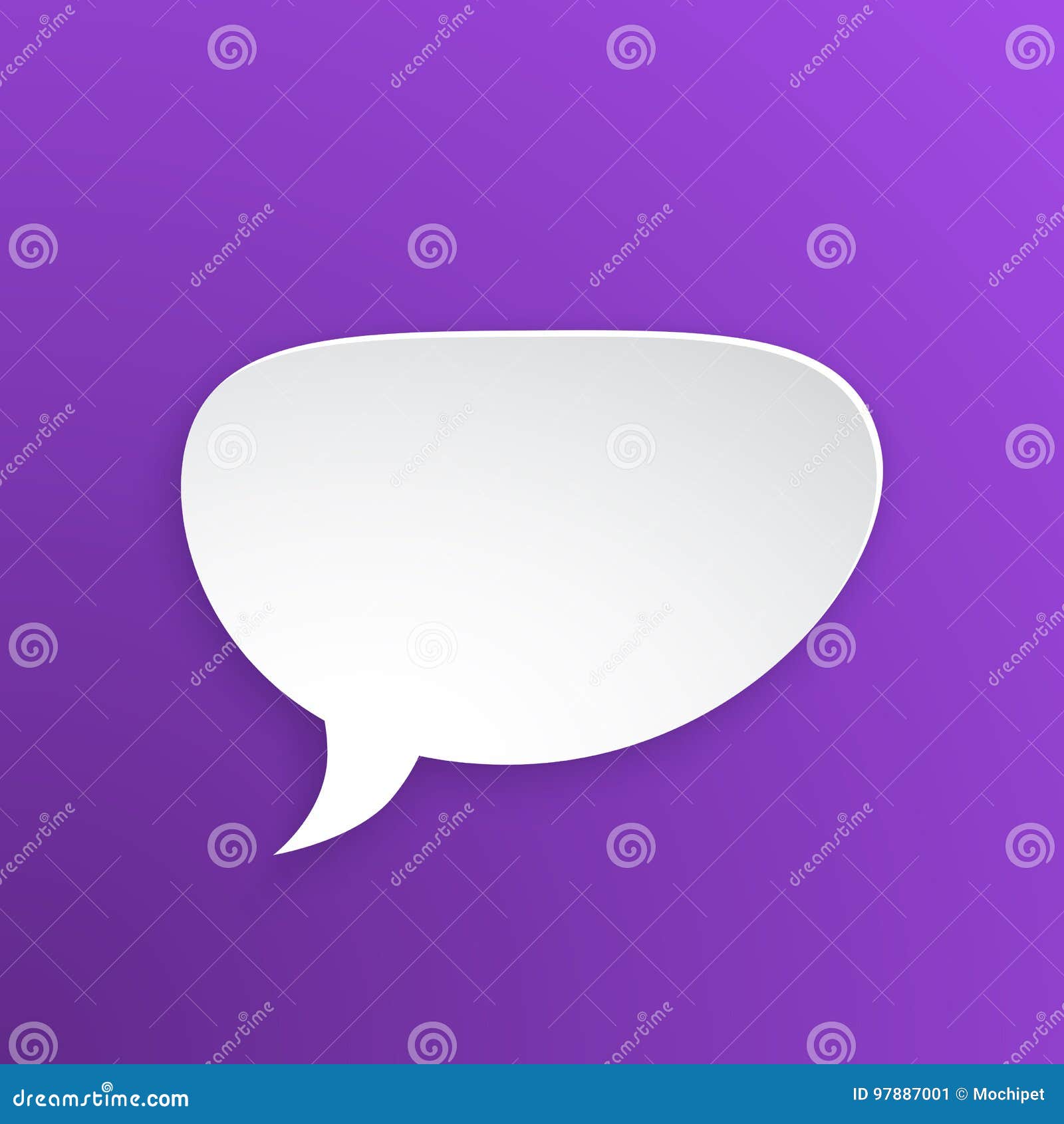 Paper Speech Bubble for Talk Crooked at Oval Shape Stock Vector ...