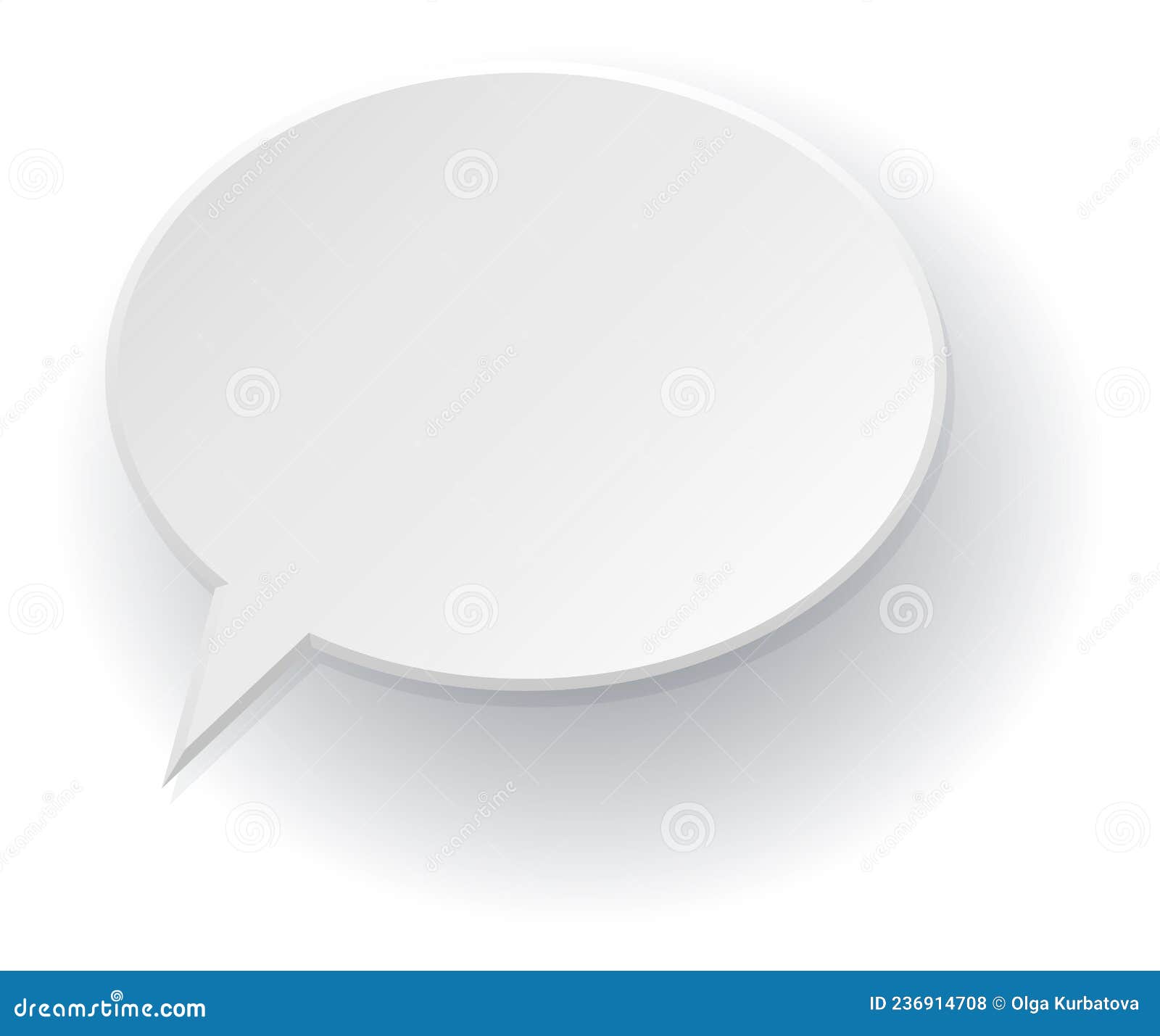 Paper Speech Bubble. White Empty Text Balloon Stock Vector ...