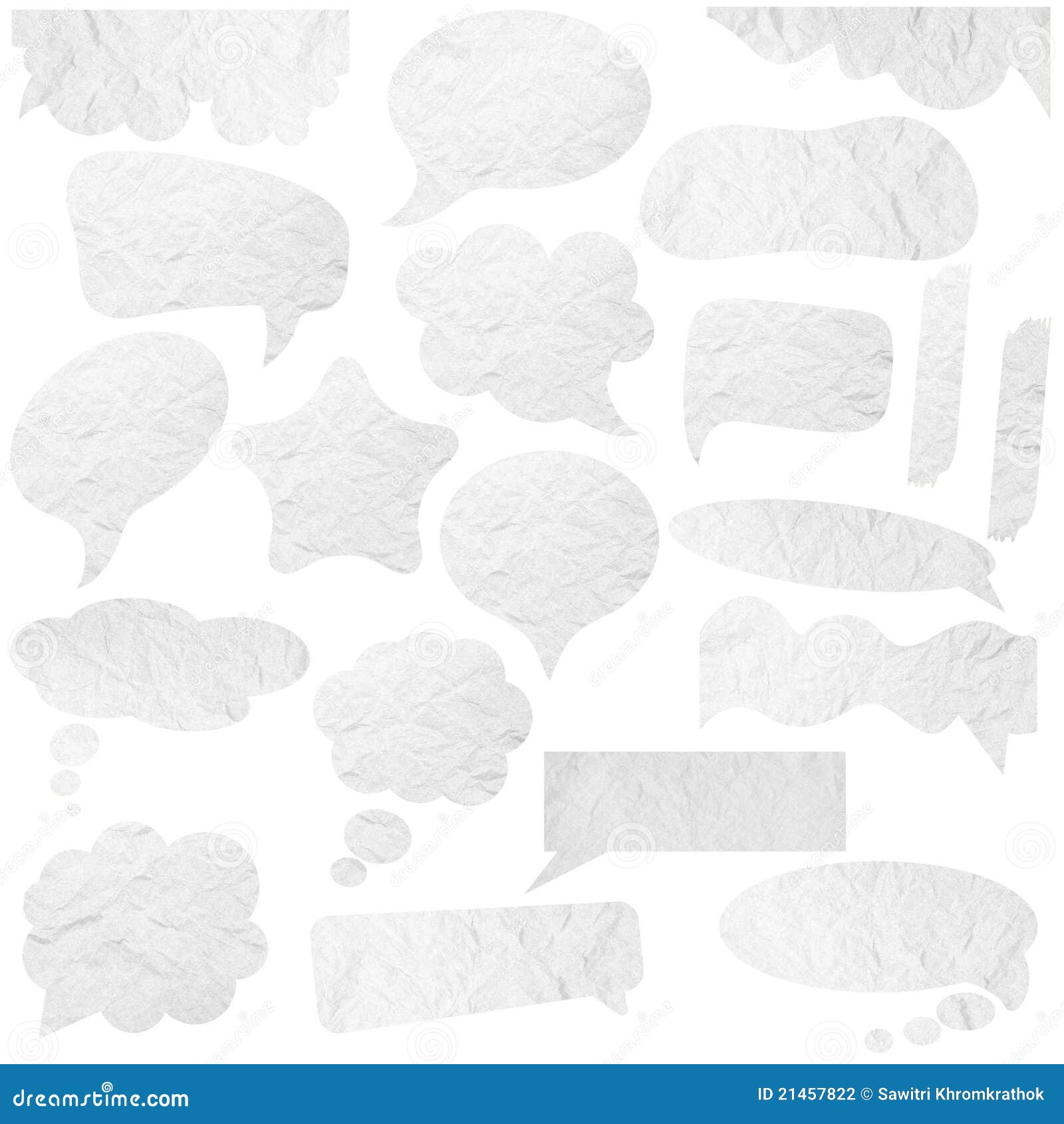 Paper speech bubbles stock photo. Image of element, business - 21457822