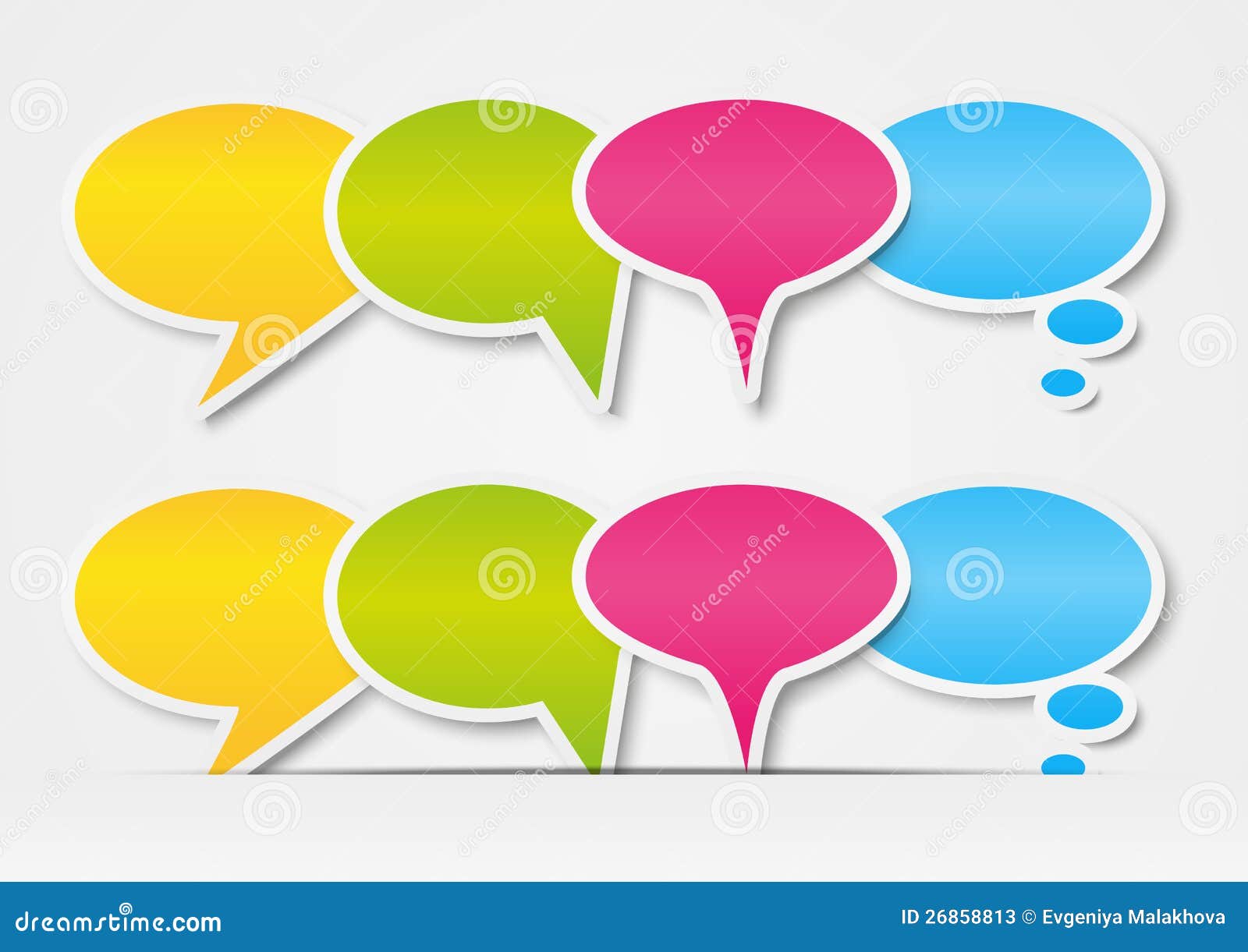 Paper Speech Bubbles Border Stock Vector - Illustration of business ...