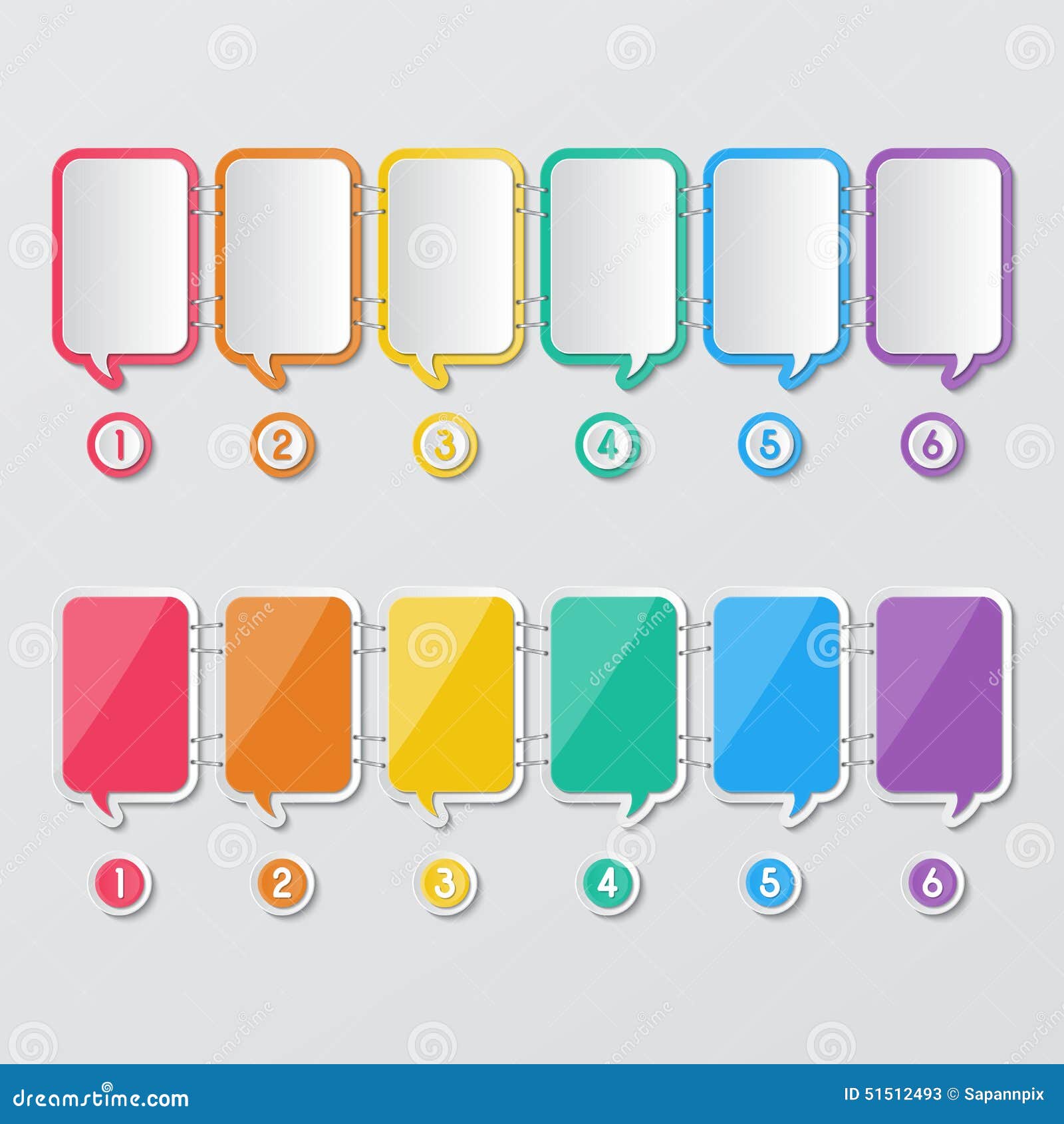 Paper Speech Bubbles Infographics Stock Vector - Illustration of number ...