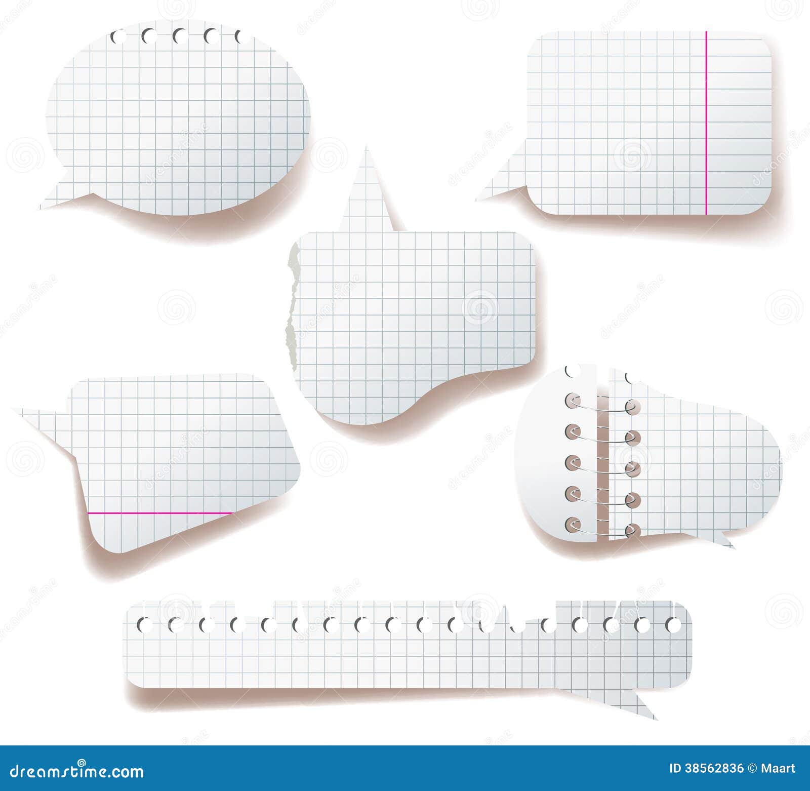 Paper speech bubbles stock vector. Illustration of idea - 38562836