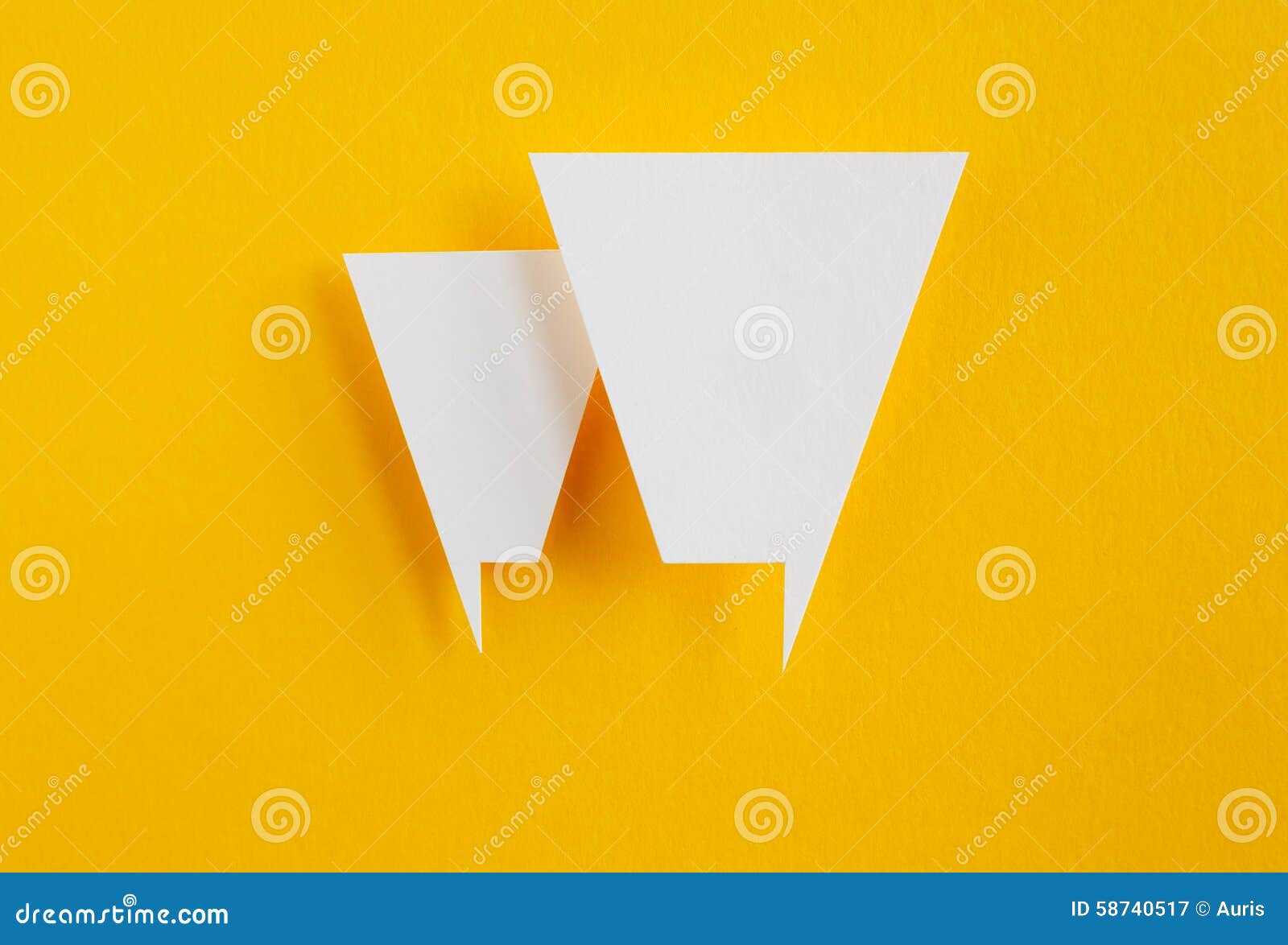 Paper speech bubbles stock image. Image of speech, concept - 58740517