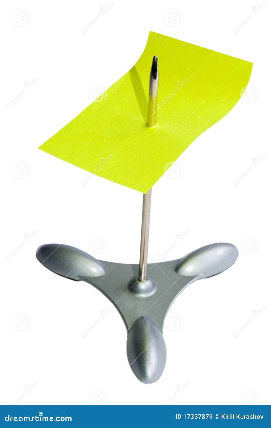 Paper Spike with a Piece of Paper Stock Image - Image of message, sheet ...