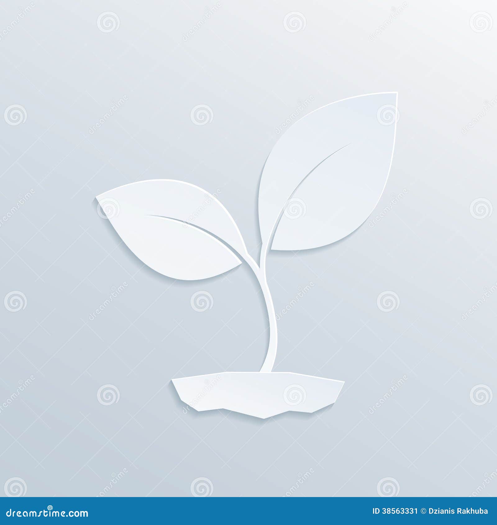 Paper sprout stock vector. Illustration of design, growth - 38563331