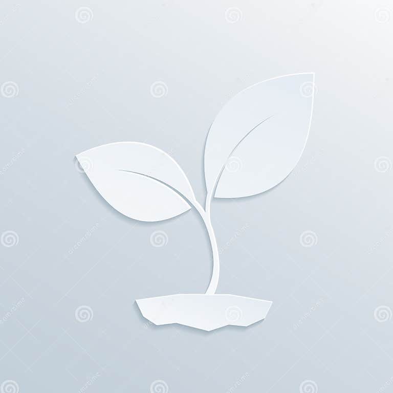 Paper sprout stock vector. Illustration of design, growth - 38563331