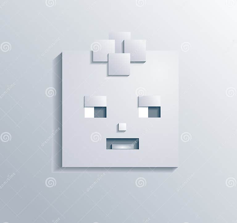 Paper square boy vector stock vector. Illustration of bizarre - 32658785