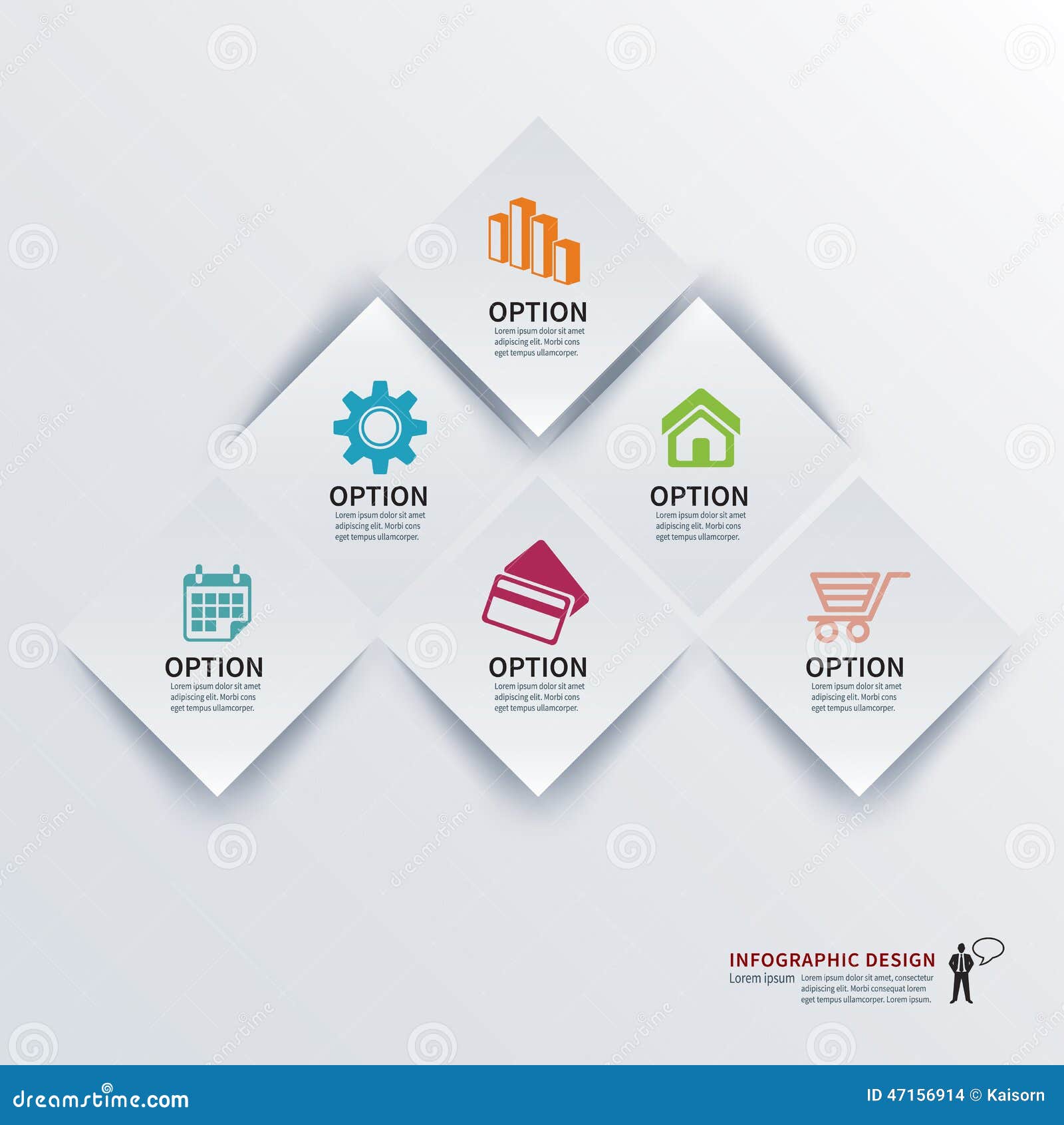 Paper square infographic stock vector. Illustration of icon - 47156914