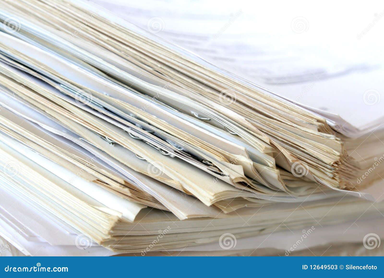 Paper stack stock image. Image of documentation, system - 12649503