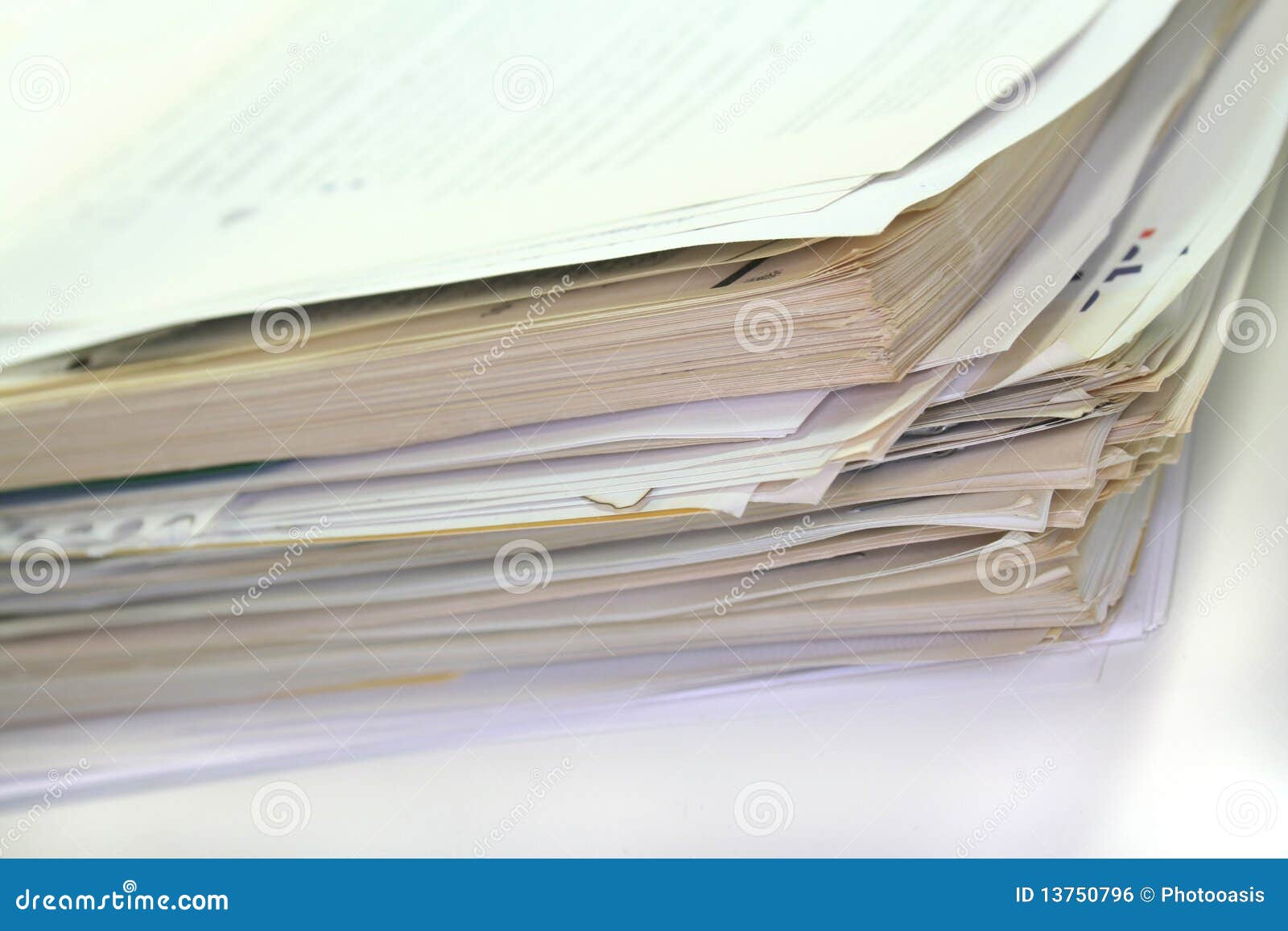Paper stack stock photo. Image of office, system, sort - 13750796