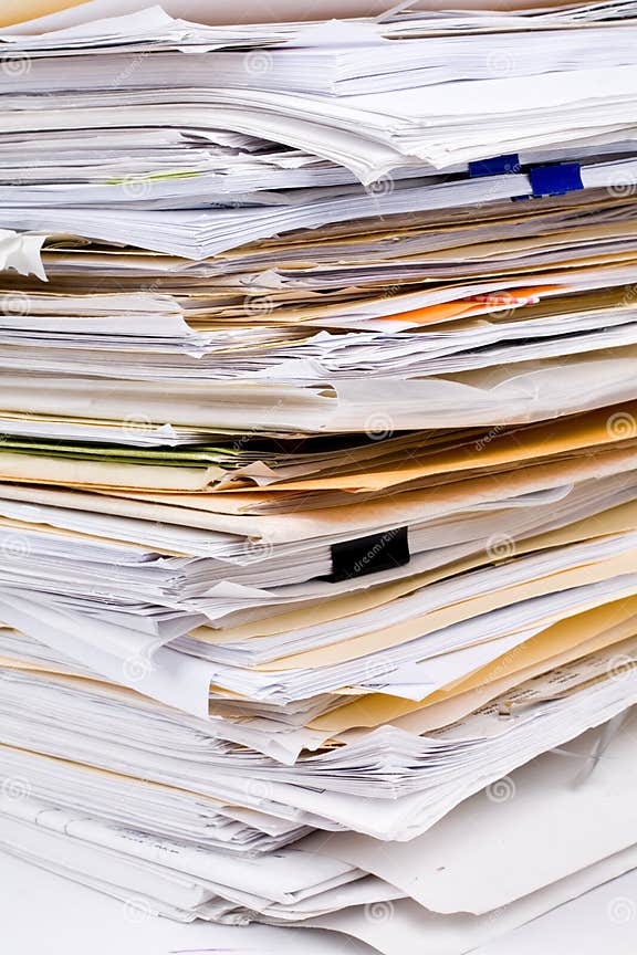 Paper Stack stock image. Image of paper, stack, unorganized - 2256499