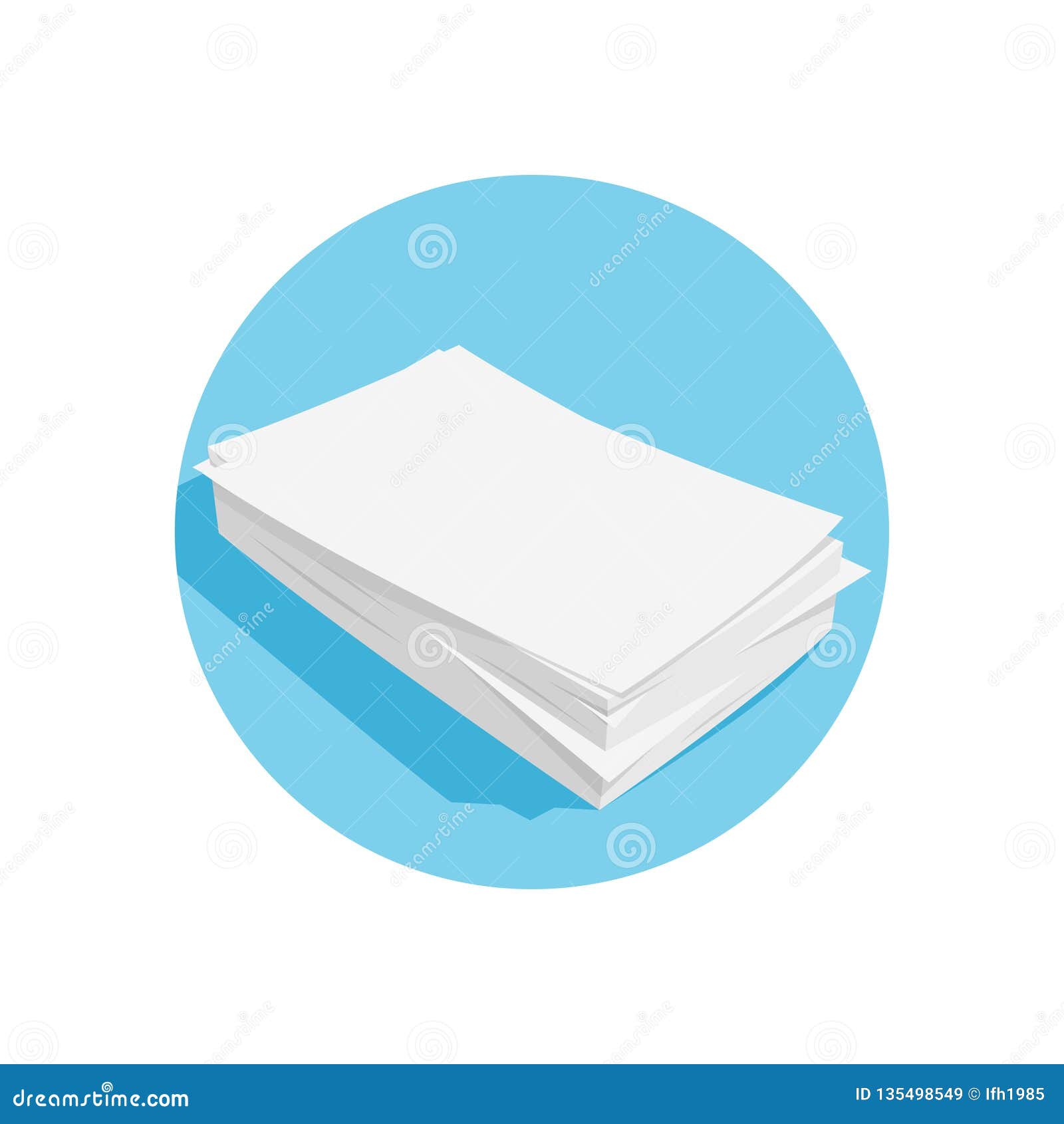 Paper stack in circle stock vector. Illustration of print - 135498549
