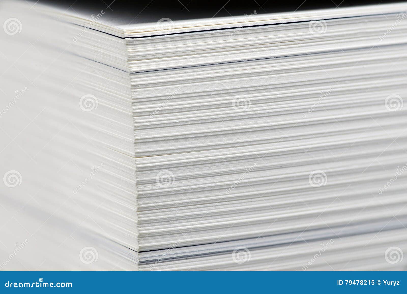 Paper stack closeup stock image. Image of simple, white - 79478215
