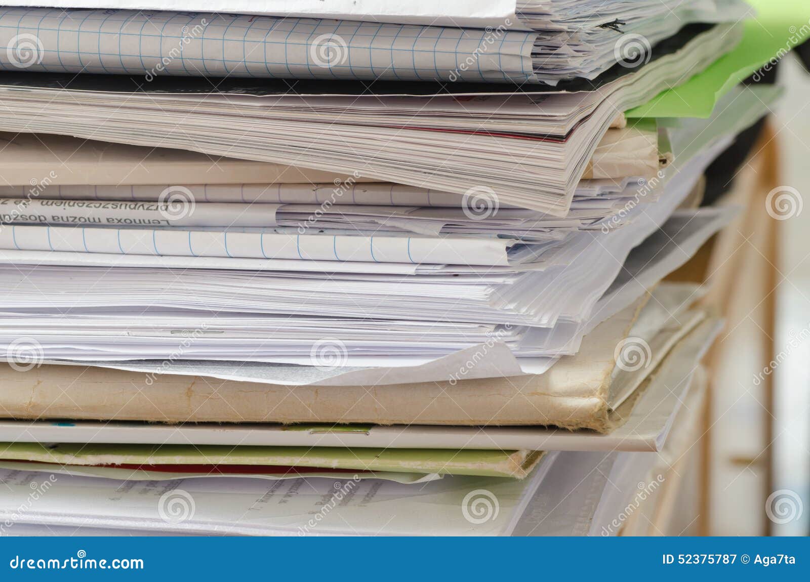 Paper stack stock image. Image of documents, heap, stack - 52375787