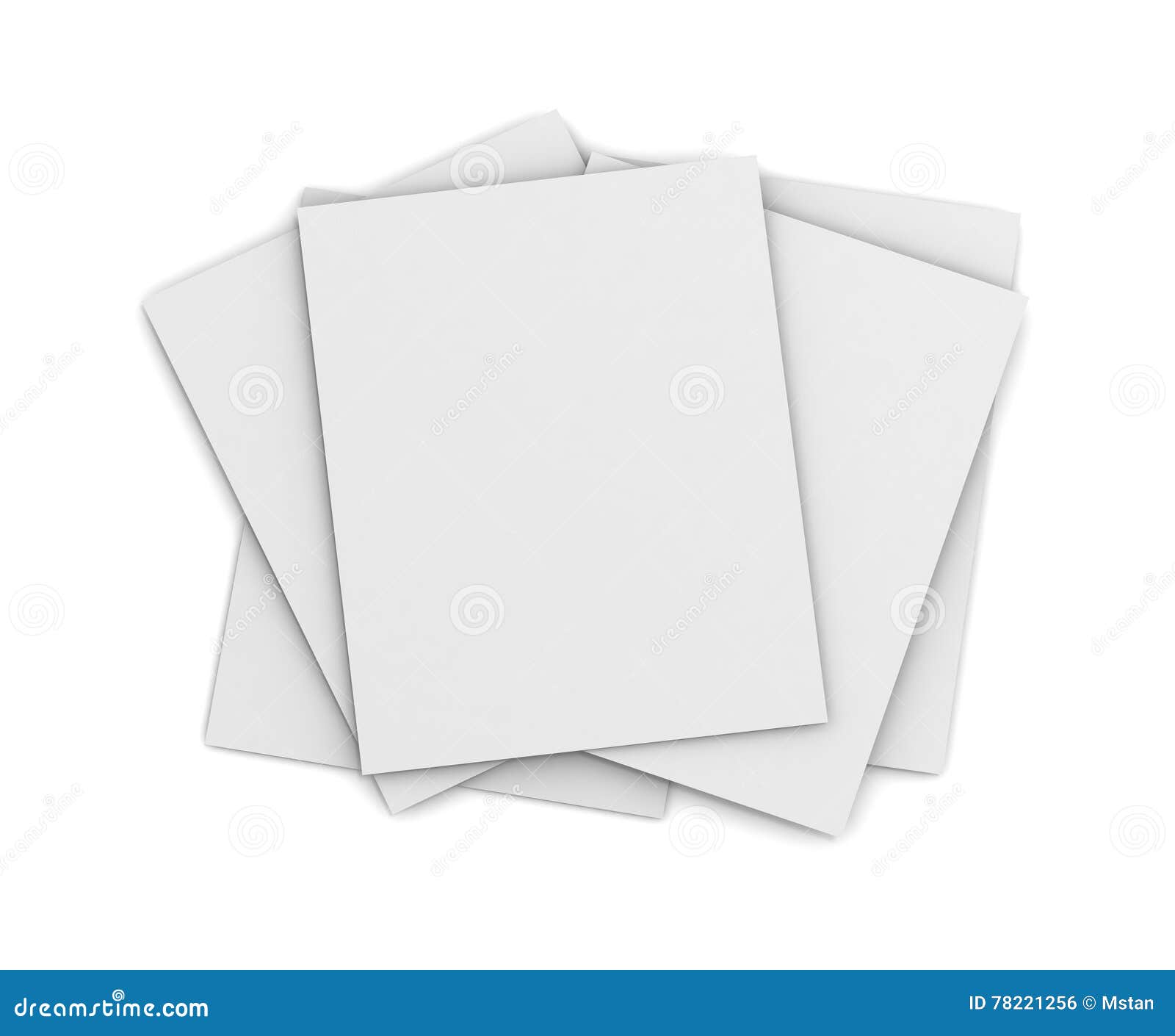 Paper Stack Concept 3d Illustration Stock Illustration - Illustration ...