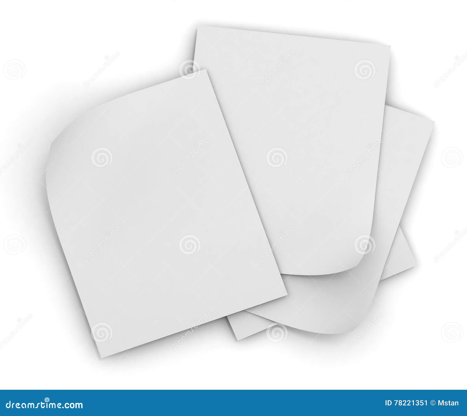 Paper Stack Concept 3d Illustration Stock Illustration - Illustration ...