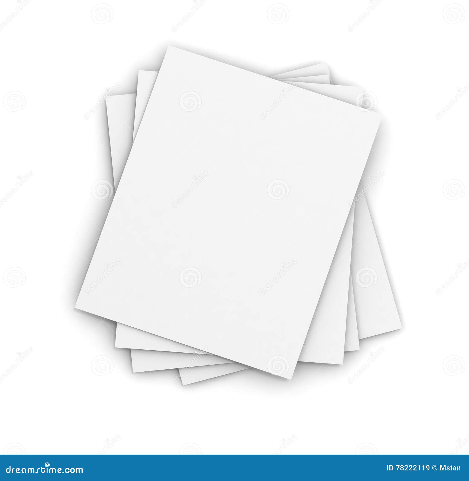 Paper Stack Concept 3d Illustration Stock Illustration - Illustration ...