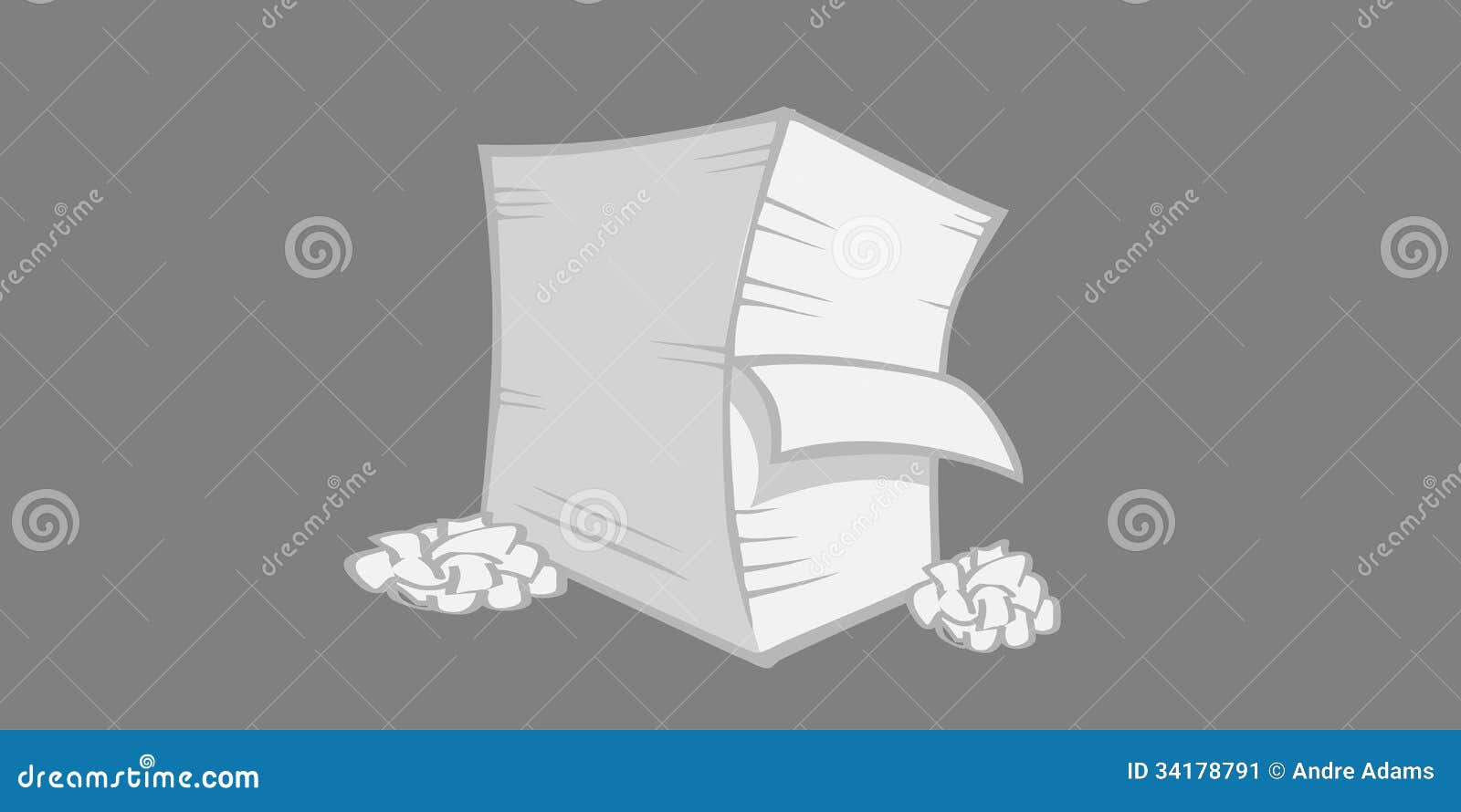 Stack Of Paper Cartoon