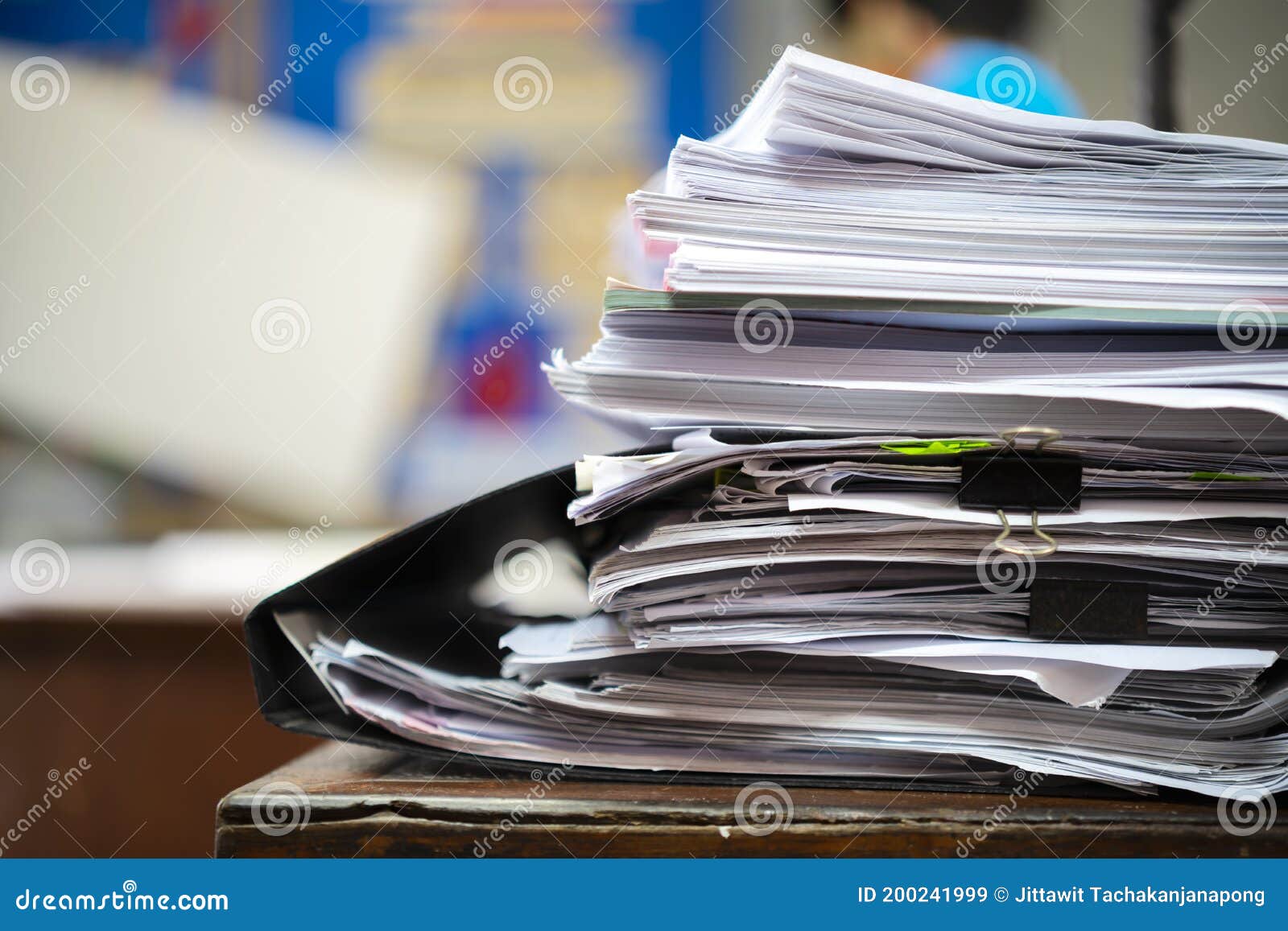 Paper Stack on the Desk Related To Business Stock Image - Image of ...