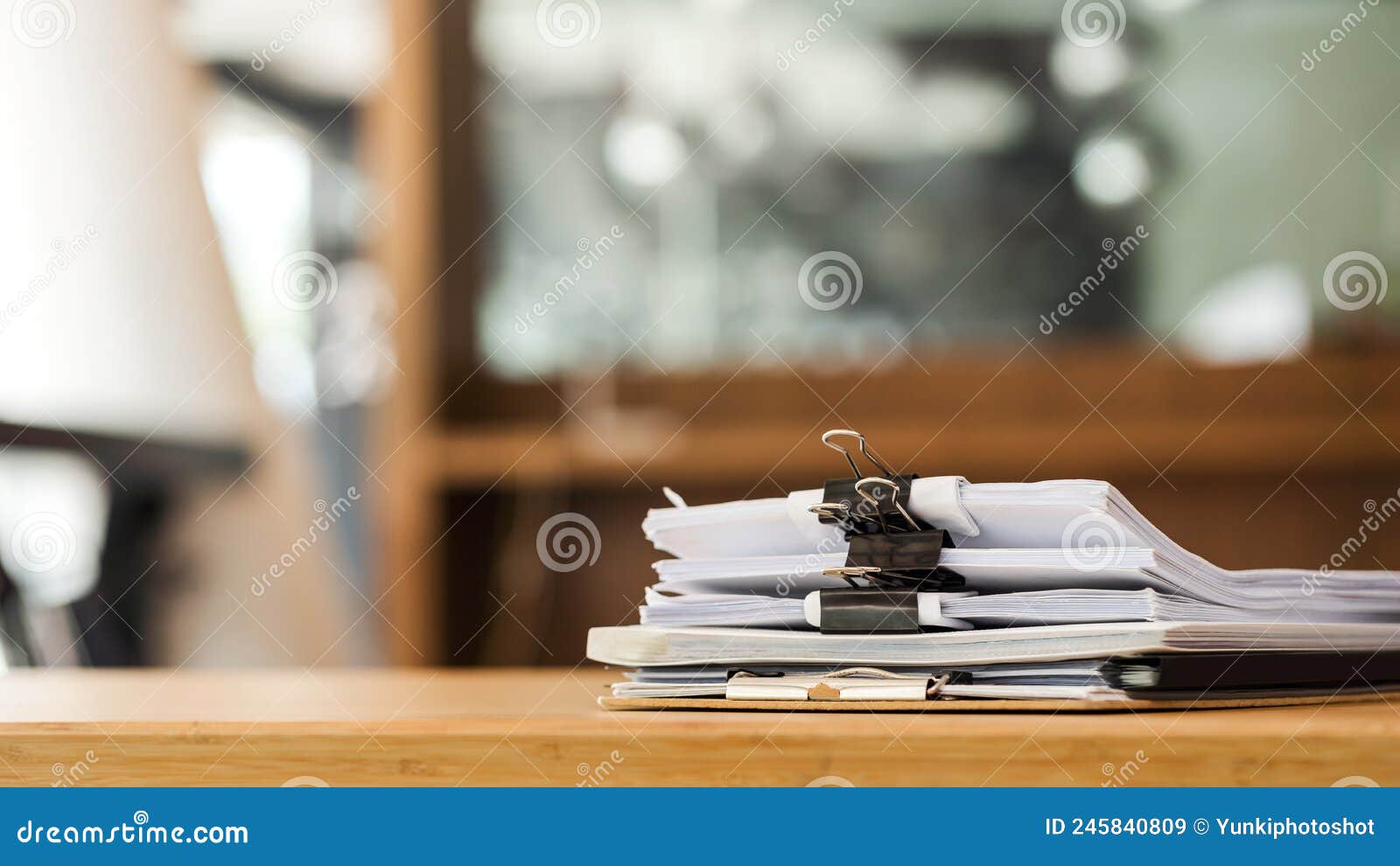 Paper Stack on the Desk Related To Business Functions Stock Image ...