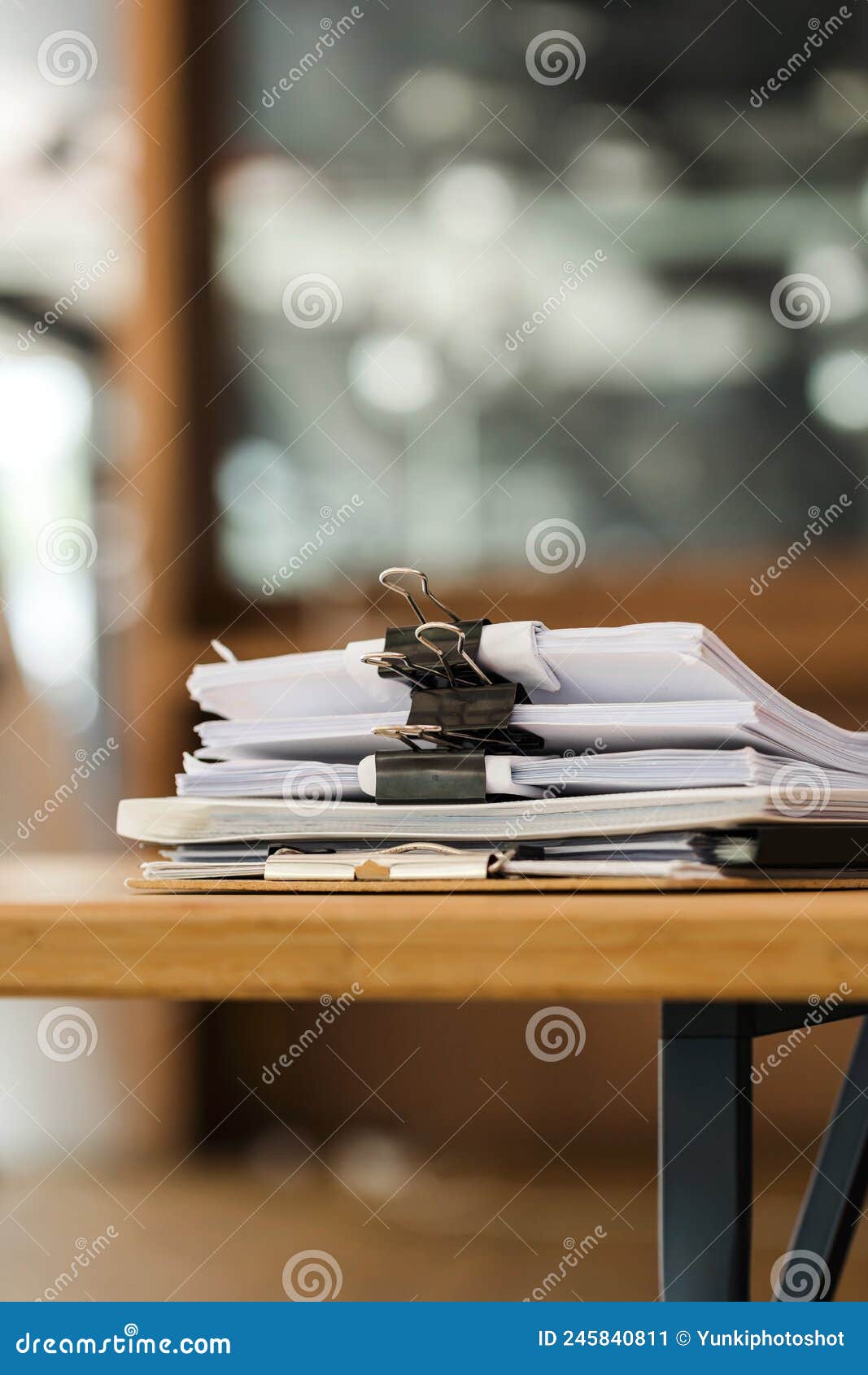 Paper Stack on the Desk Related To Business Functions Stock Image ...