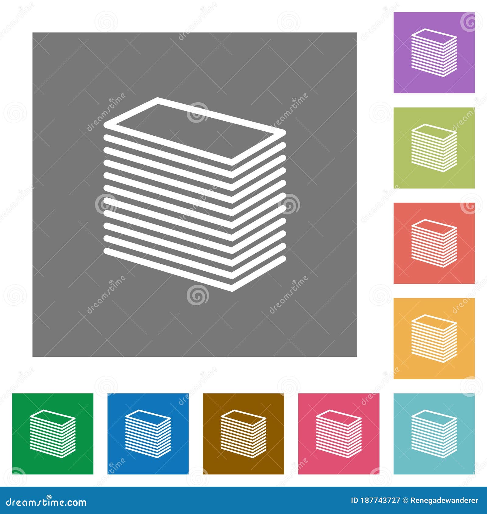 Stack Of Square Bars Isolated On White Background Royalty-Free Stock ...