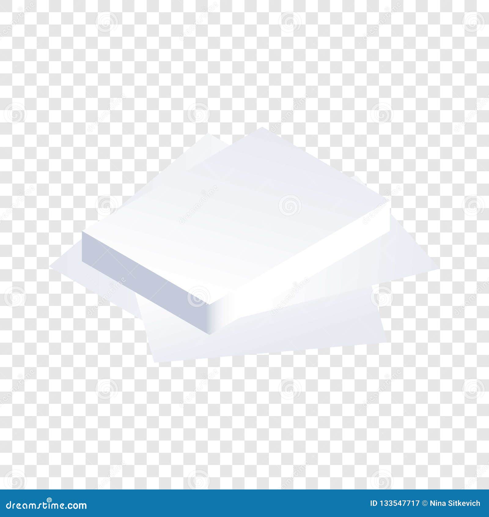 Paper Stack Icon, Isometric Style Stock Vector - Illustration of note ...