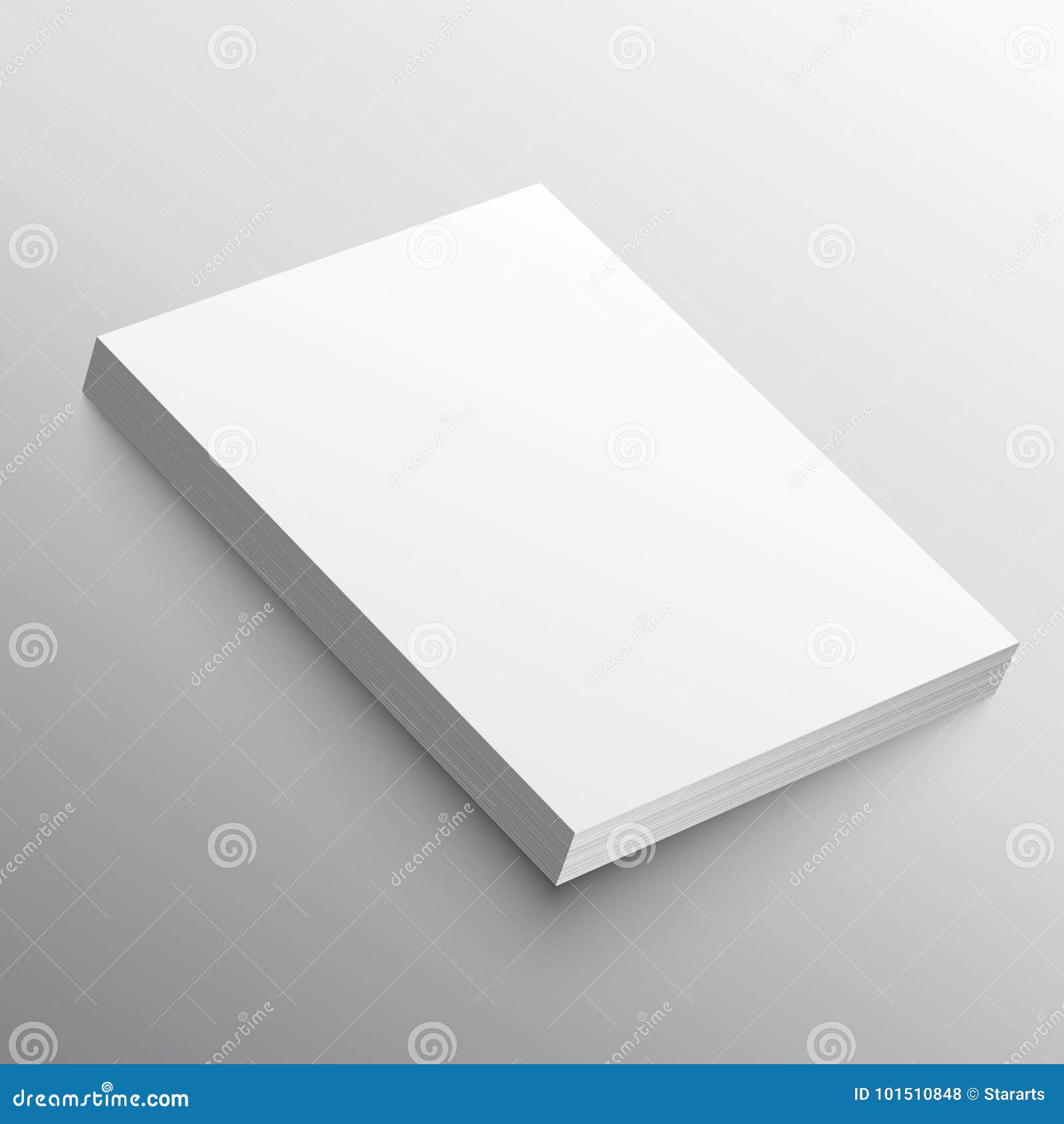 A4 Paper Stack Mockup in 3d Style Stock Vector - Illustration of style ...