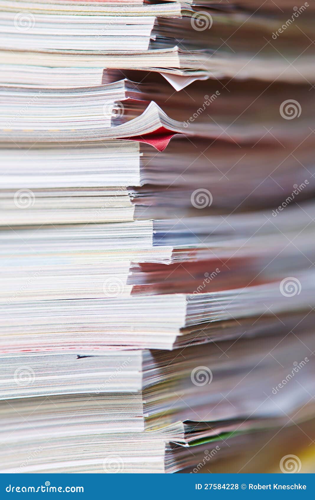 Paper Stack from Old Magazines Stock Photo - Image of journal ...