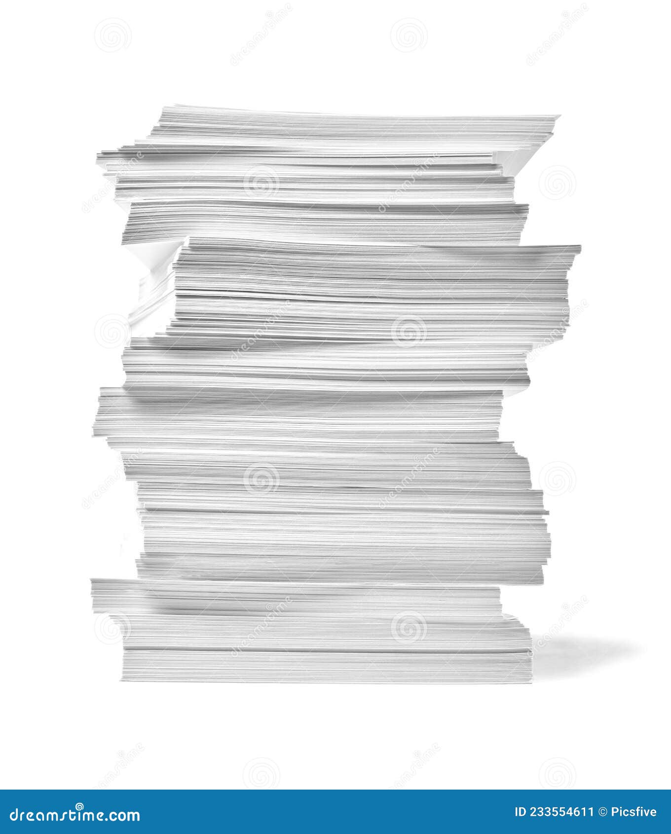 Paper Stack Pile Office Paperwork Busniess Education Stock Image ...