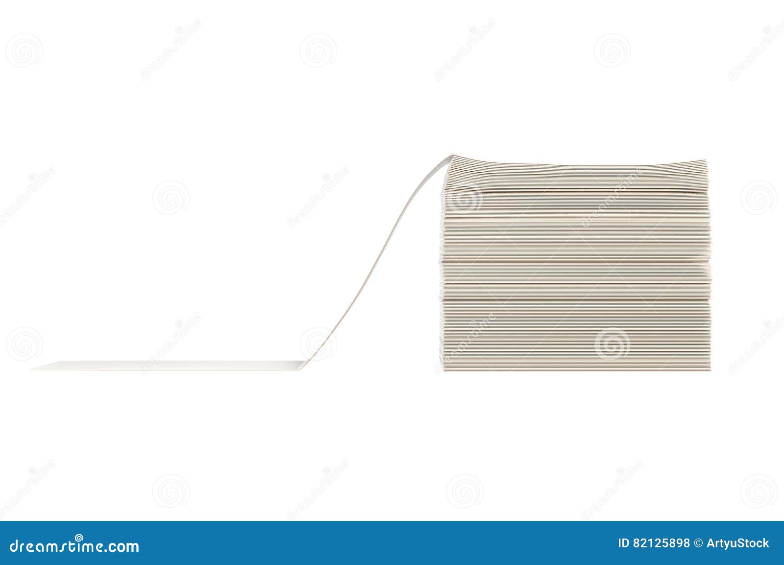 Paper stack, side view stock illustration. Illustration of stacked ...