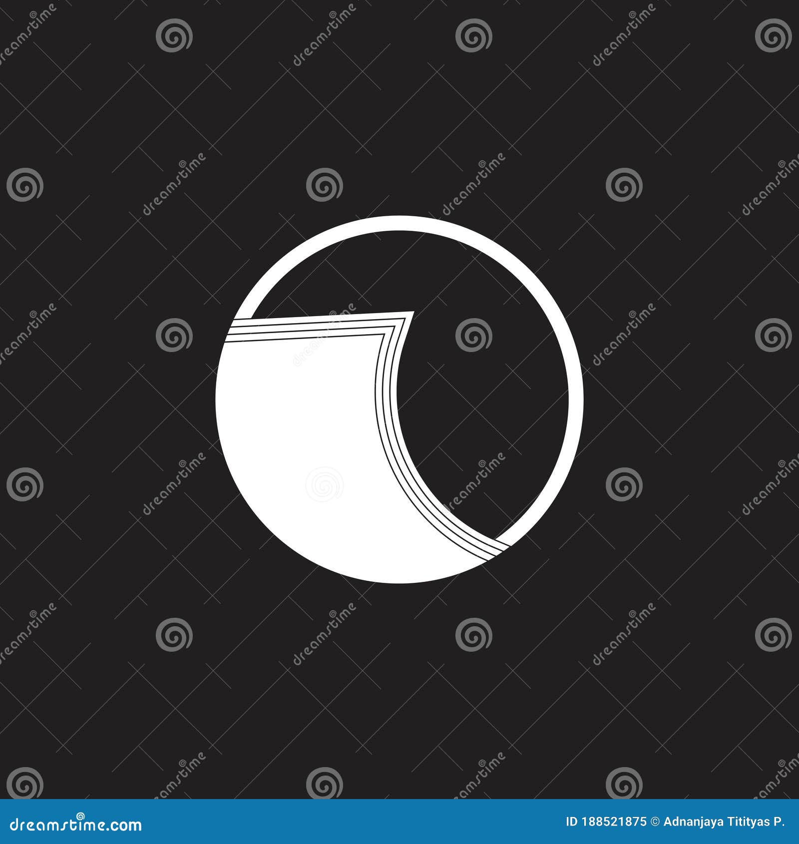 Paper Stack Simple Circle Logo Vector Stock Vector - Illustration of ...