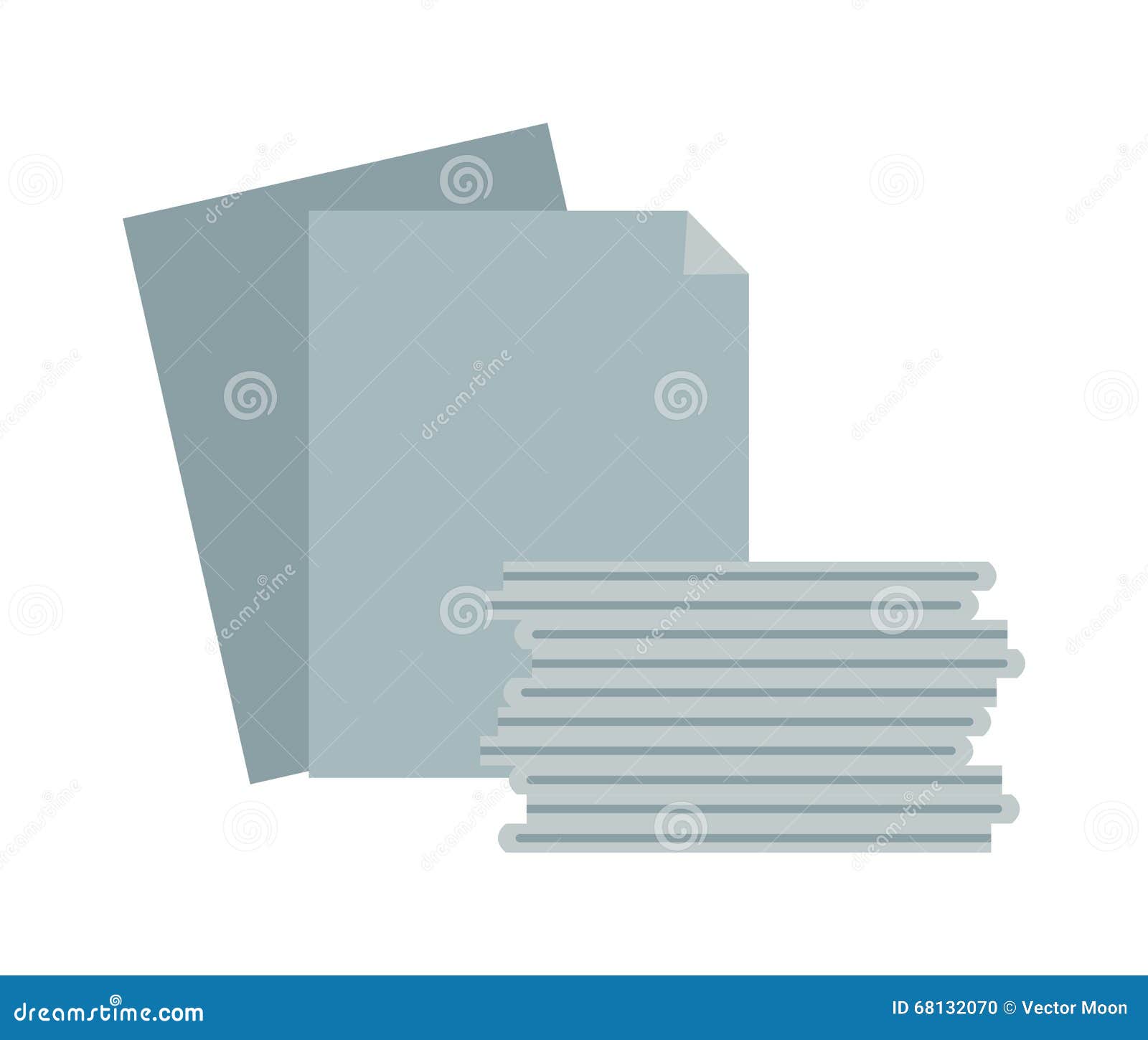 Paper Stack Vector Illustration Stock Vector - Illustration of file ...