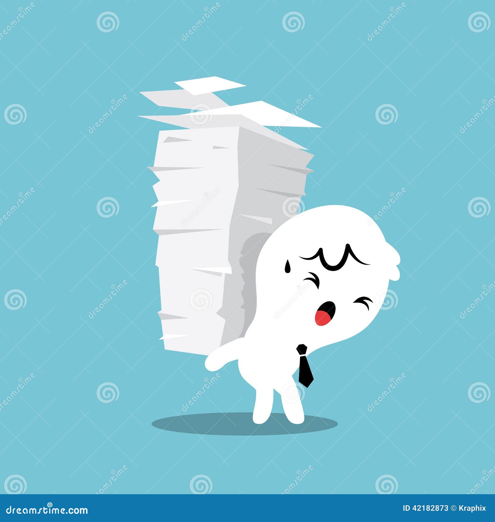 3d Man Work Load Burden Concept Royalty-Free Cartoon | CartoonDealer ...