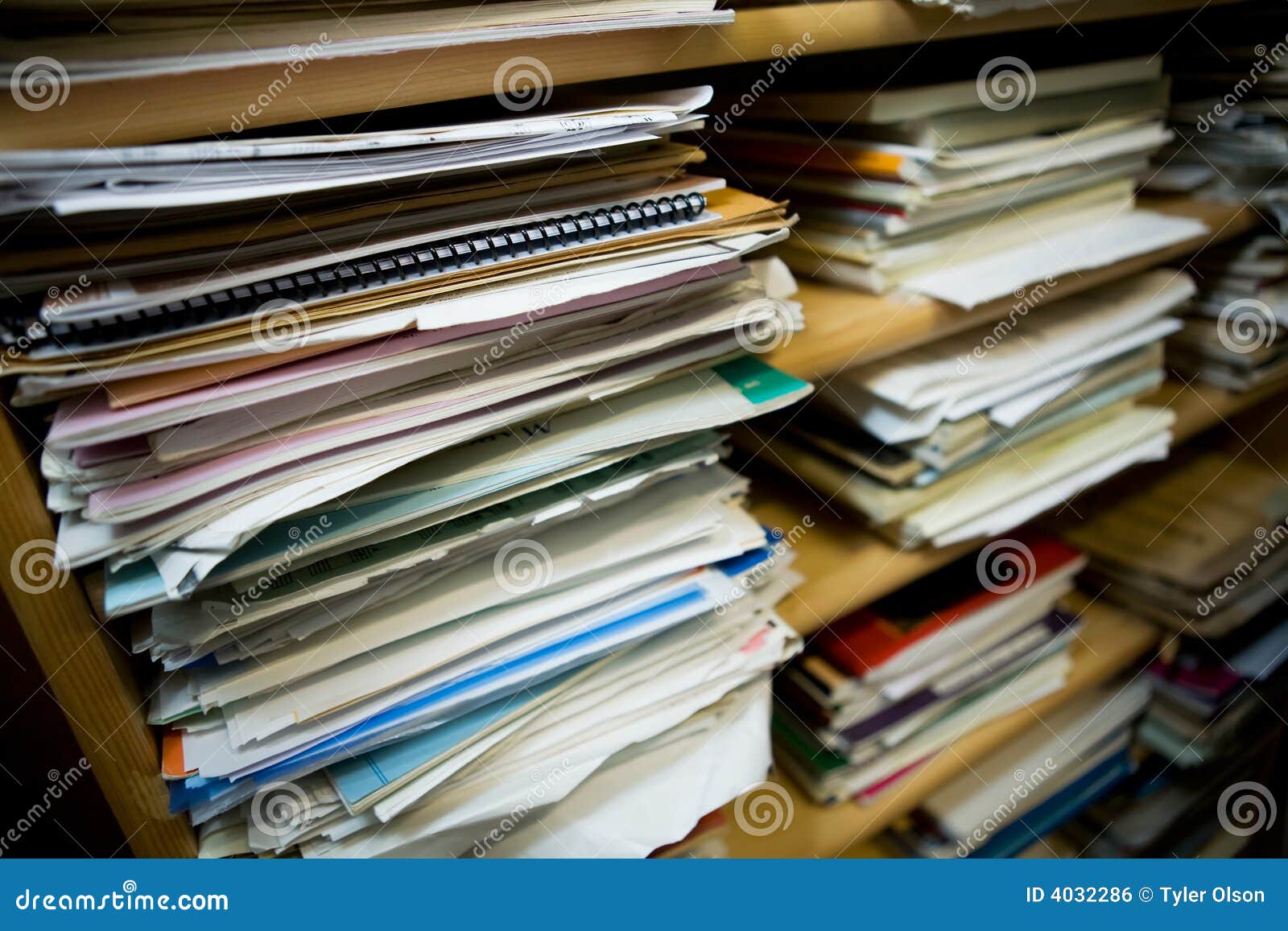 Paper Stacks stock photo. Image of stack, yellow, sheet - 4032286