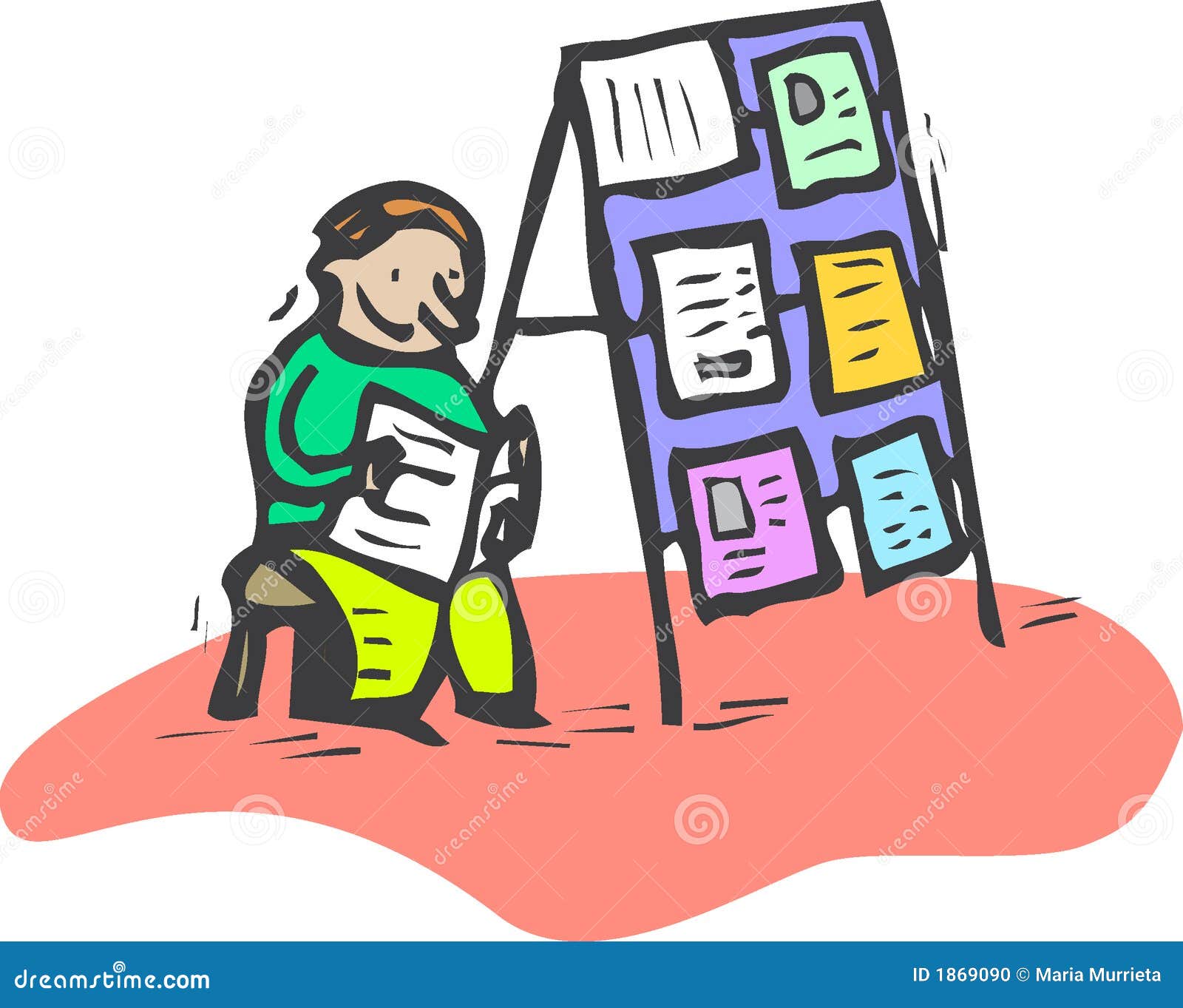 Paper stand stock vector. Illustration of kids, news, design - 1869090