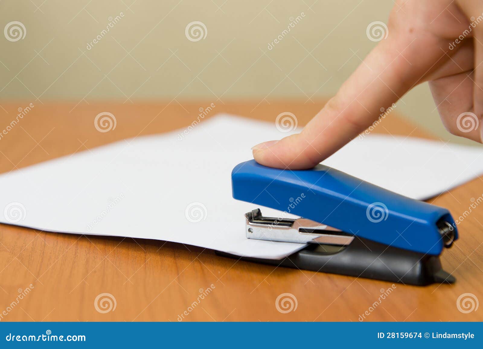 Paper stapler stock photo. Image of sheet, blue, commerce - 28159674