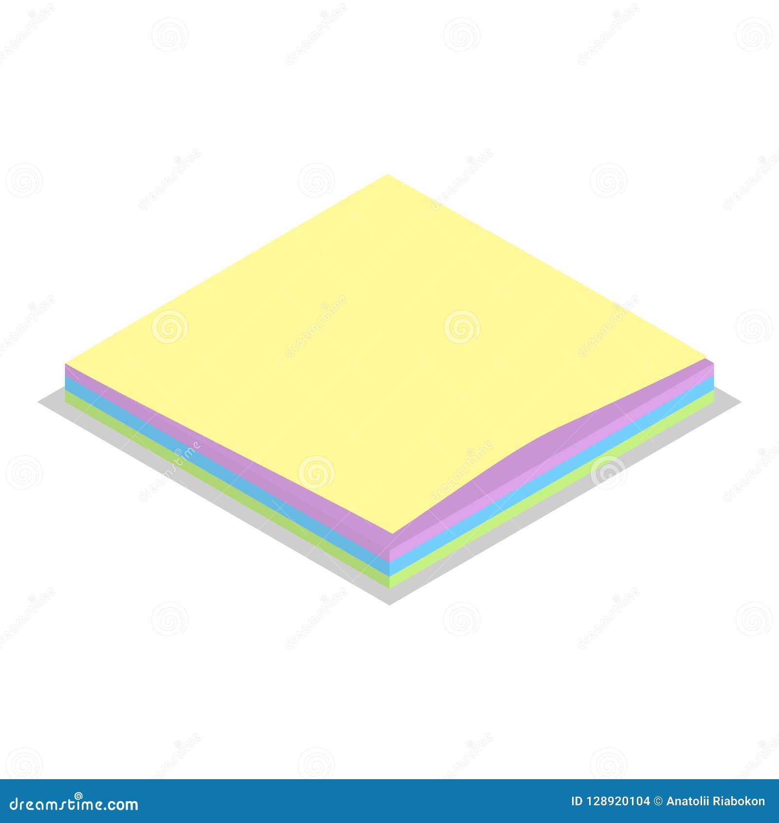 Paper Stick Icon Set, Isometric Style Stock Vector - Illustration of ...