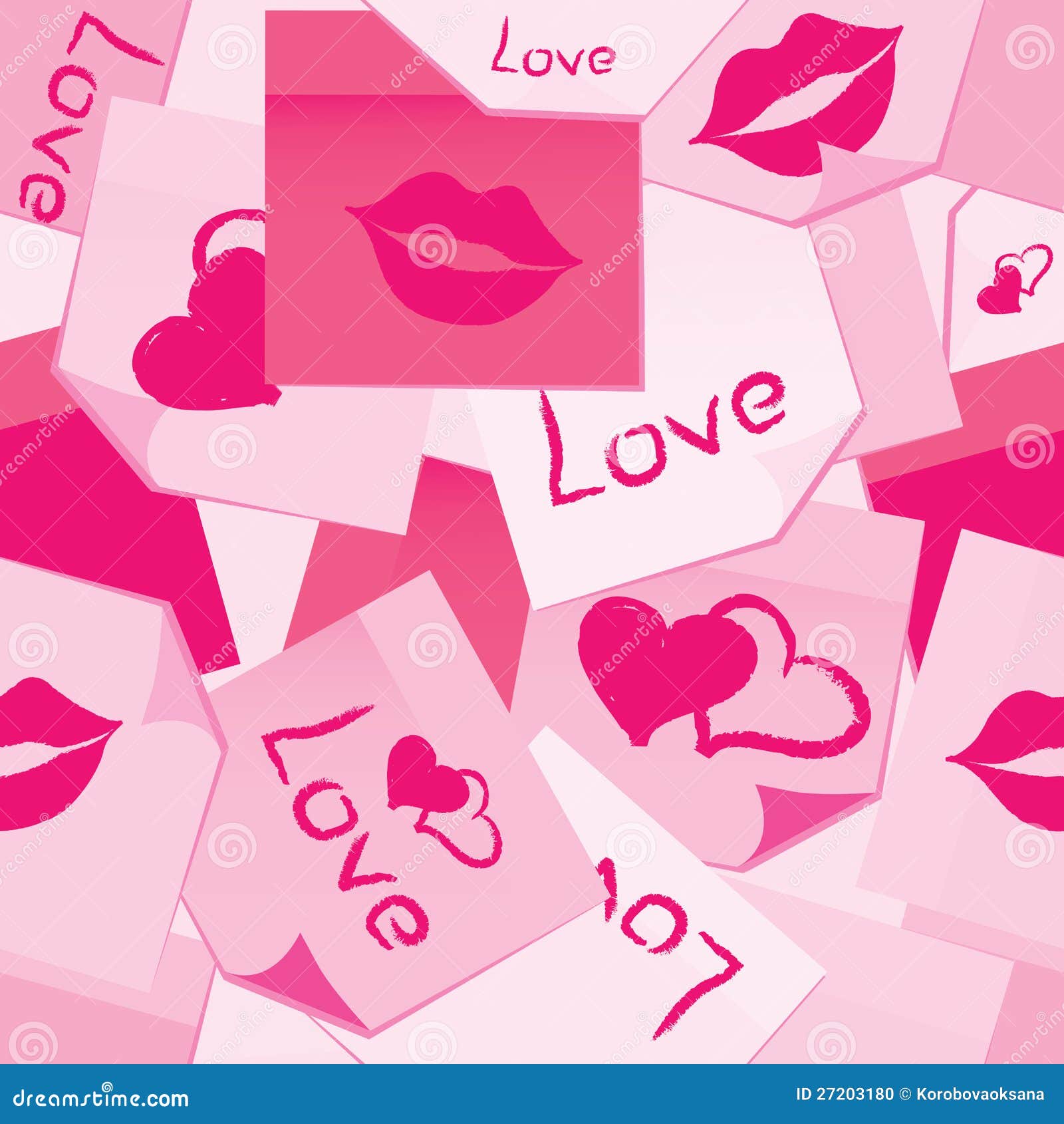 Paper Sticker, Seamless Pattern Stock Vector - Illustration of paper ...