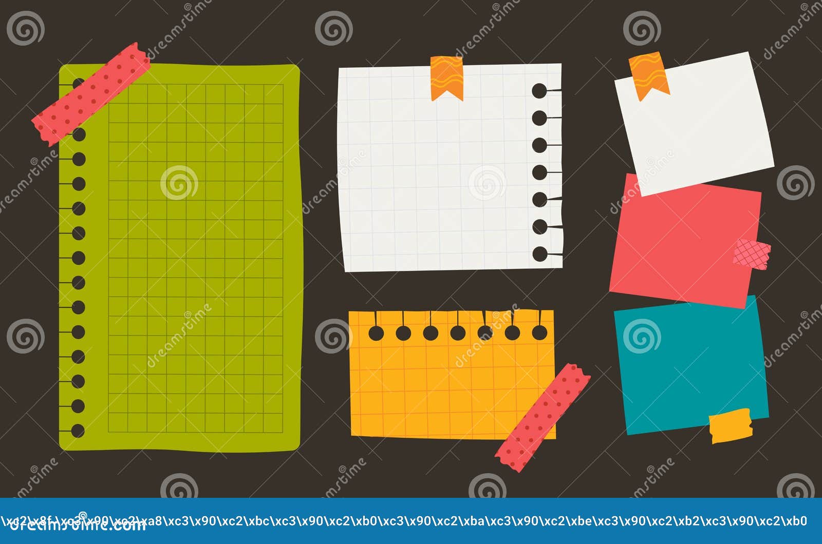 Paper Sticker Various Notes are Personal. Accessories for Organizing ...