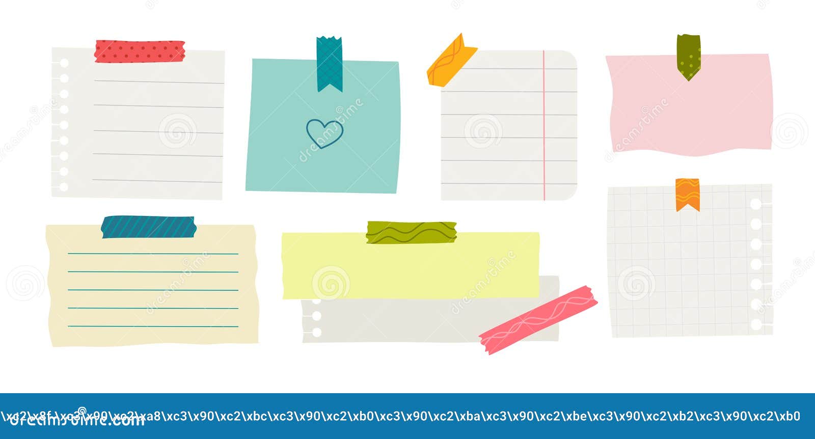 Paper Sticker Various Notes are Personal. Accessories for Organizing ...